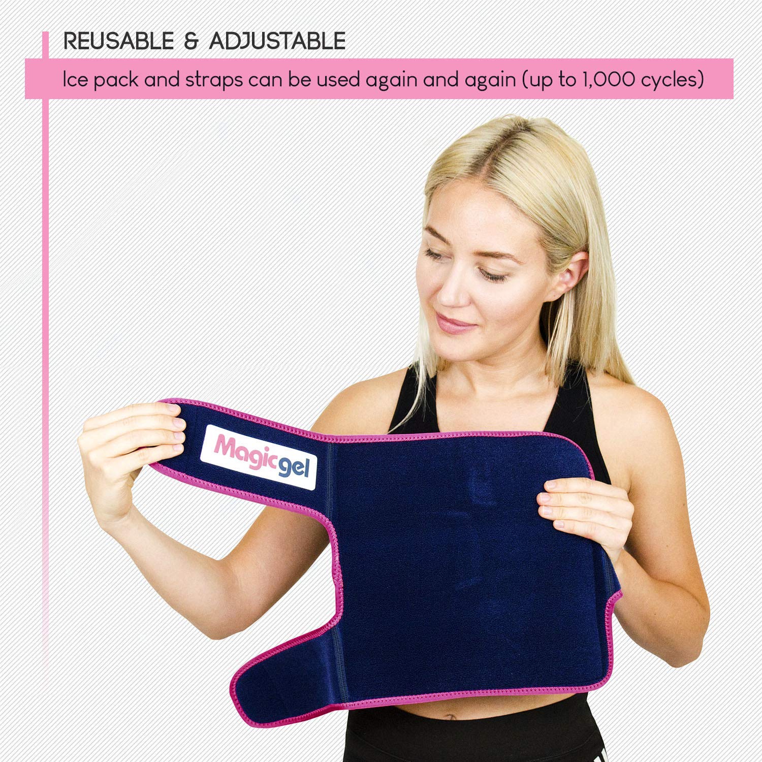 Elbow Ice Pack with Professional Wrap - Compression & Cold Therapy ...