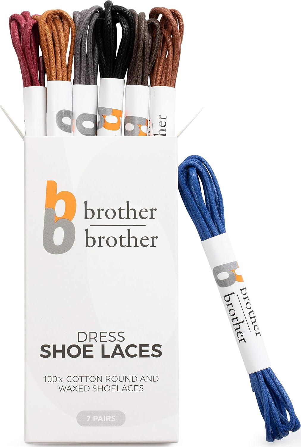 BB BROTHER BROTHER Colored Oxford Shoe Laces (7 Pairs) Cotton Round and ...