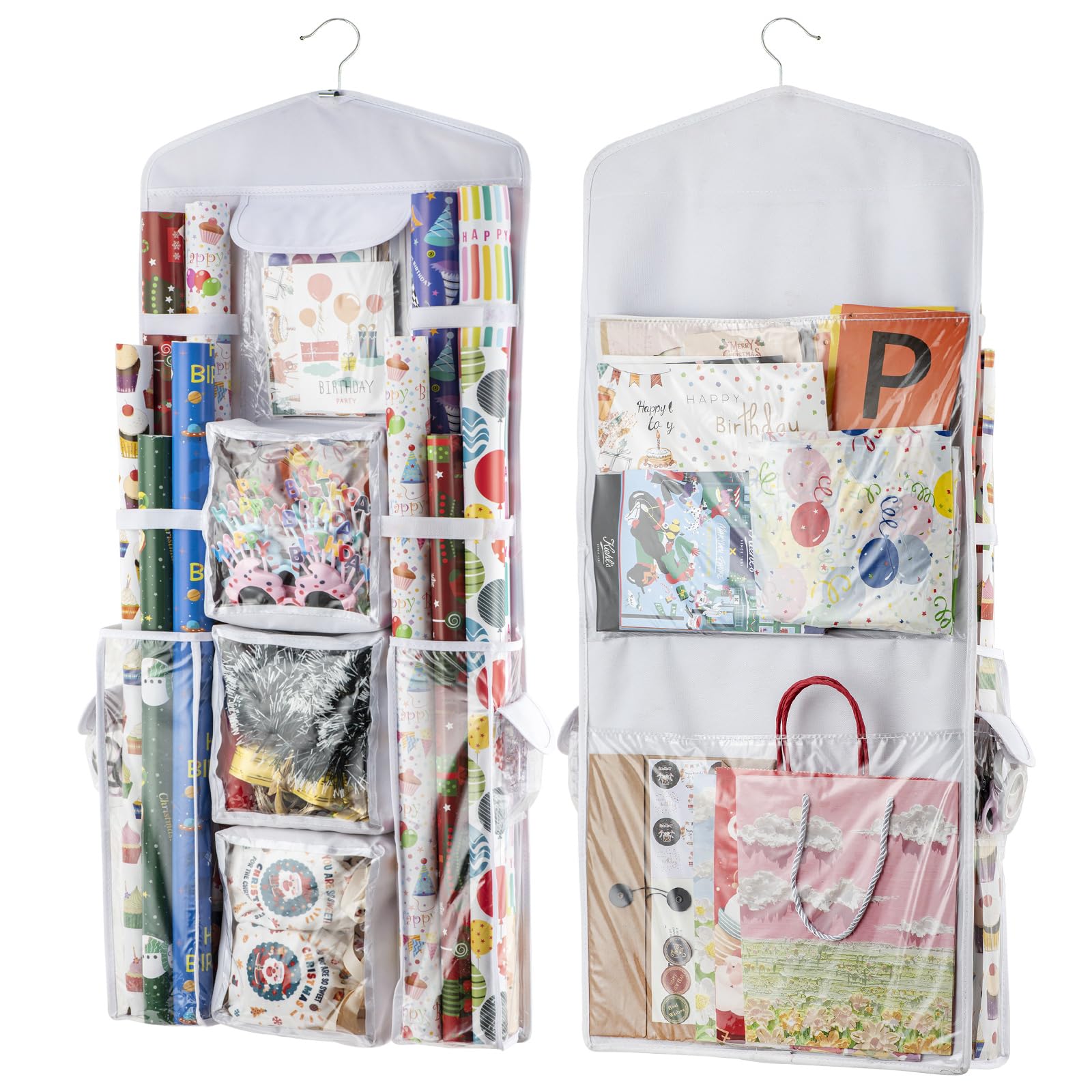 Amazon.com: Wrapping Paper Organizer,Hanging Gift Wrap Storage ...