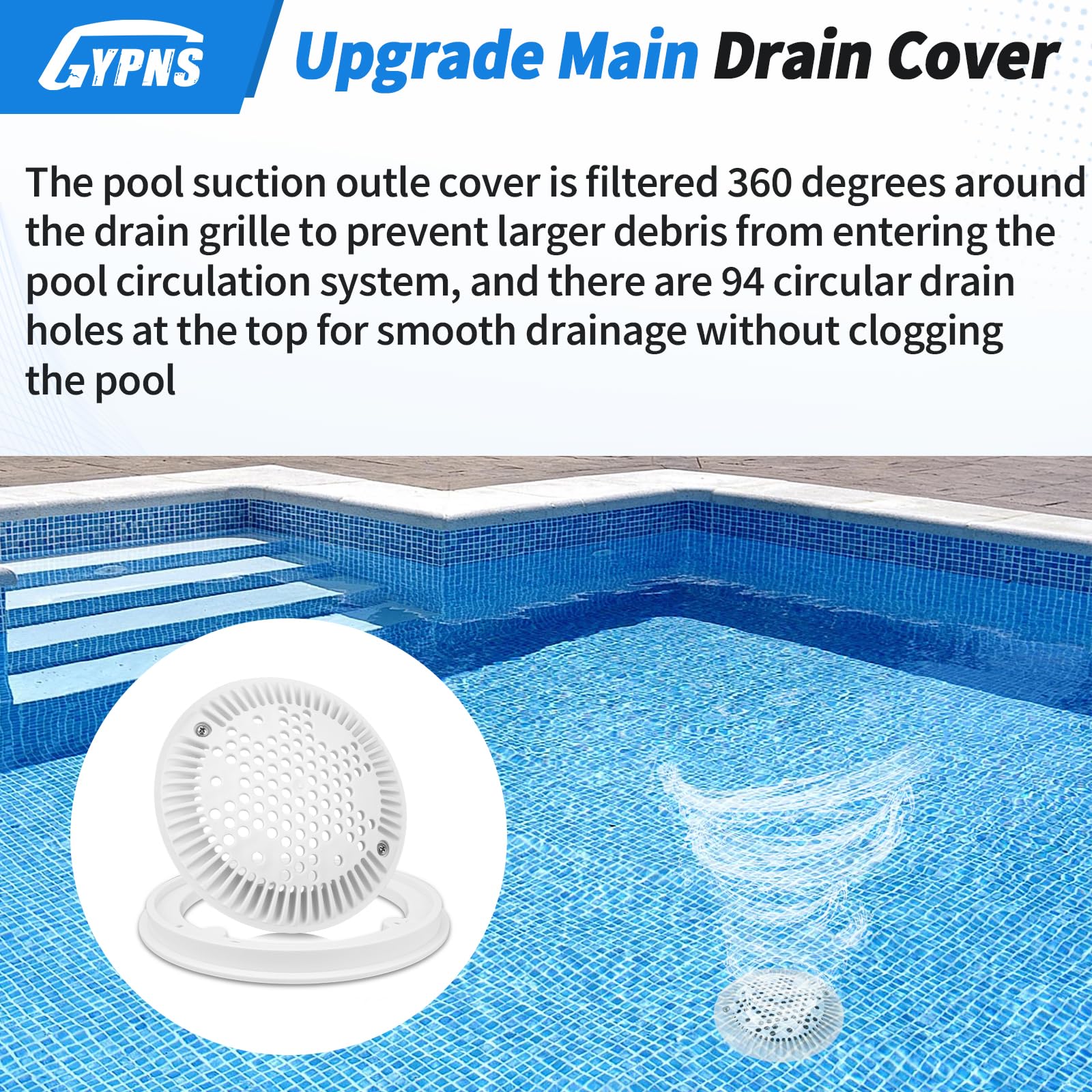 Hayward Inground Swimming Pool Bottom Drain HAYWARD WG1033 VGB 18″ X