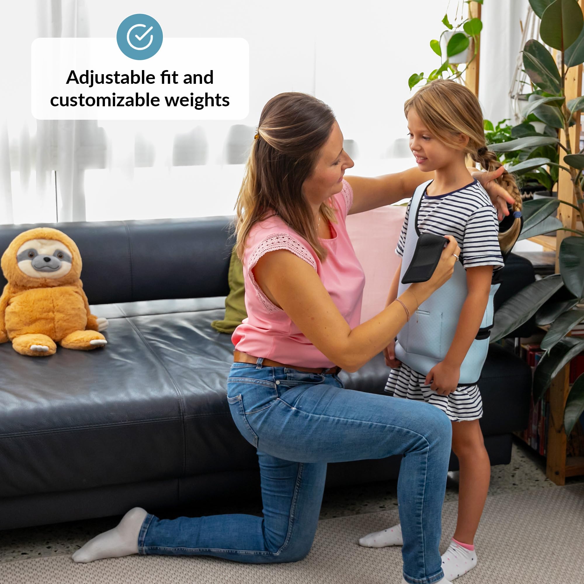Snapklik.com : Weighted Vest For Kids Sensory Compression Vest For Autism & ADHD Deep Pressure ...