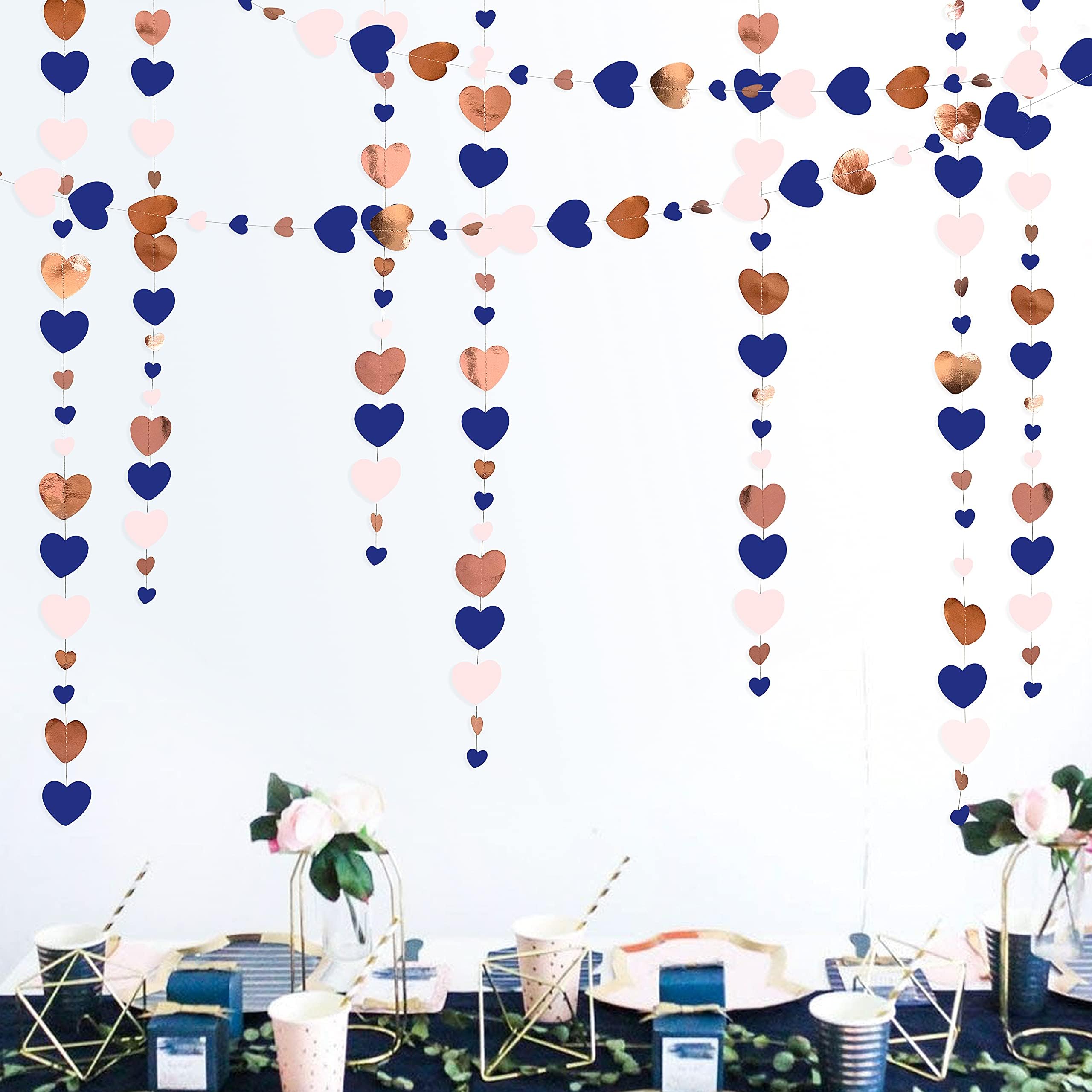 Amazon.com: 4Pack 20Pcs 14 inch Navy Pink Rose Gold Ivory Tassel ...