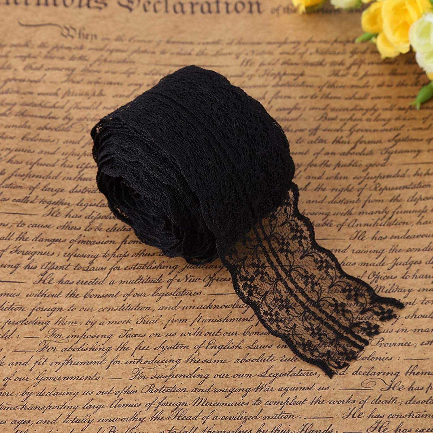 Lace Ribbon Roll, Akozon 10 m/Roll 4.5CM Width Lace Ribbon DIY ...