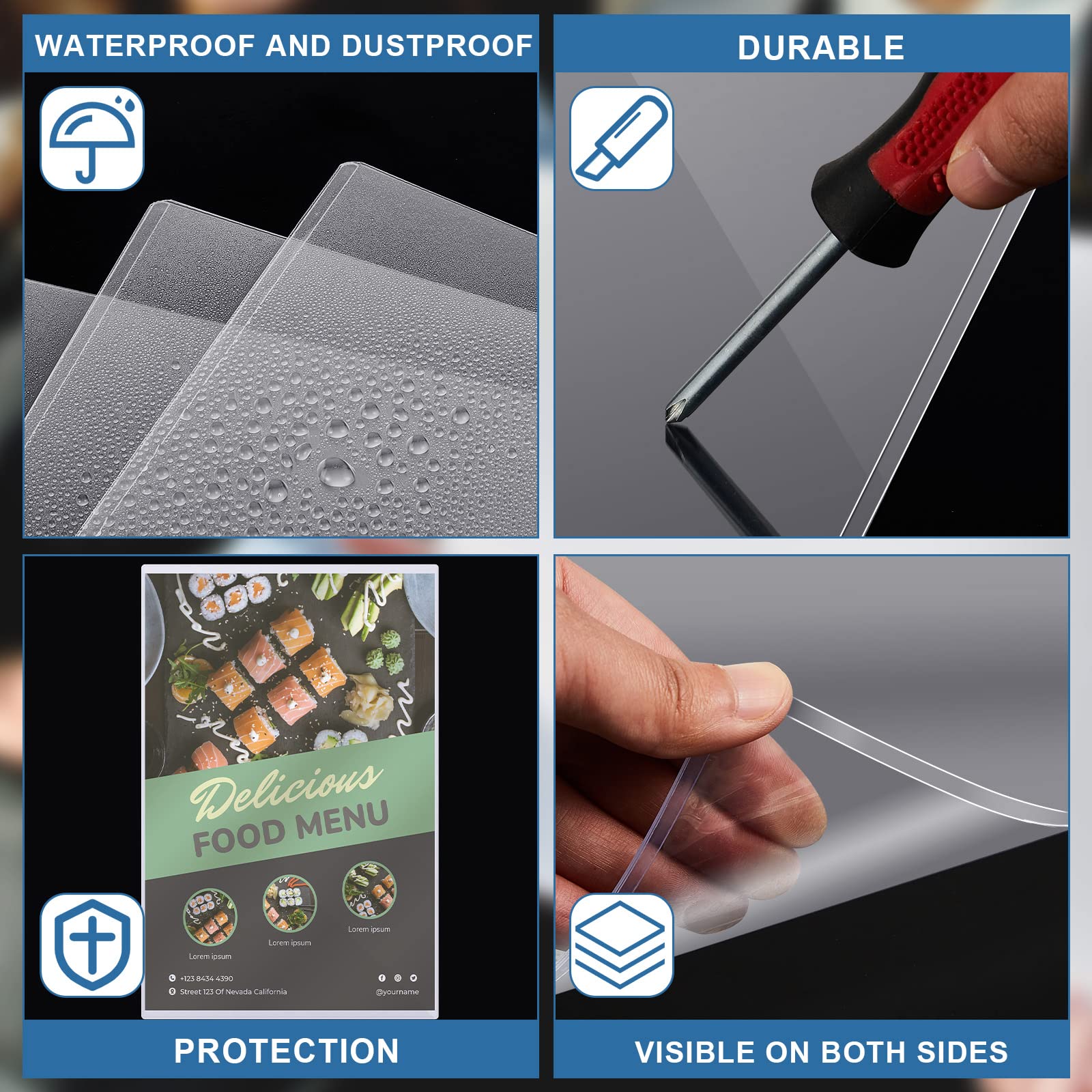 Snapklik.com : 10 Pcs 11" X 17" Rigid Print Protectors, Heavy Duty Hard ...