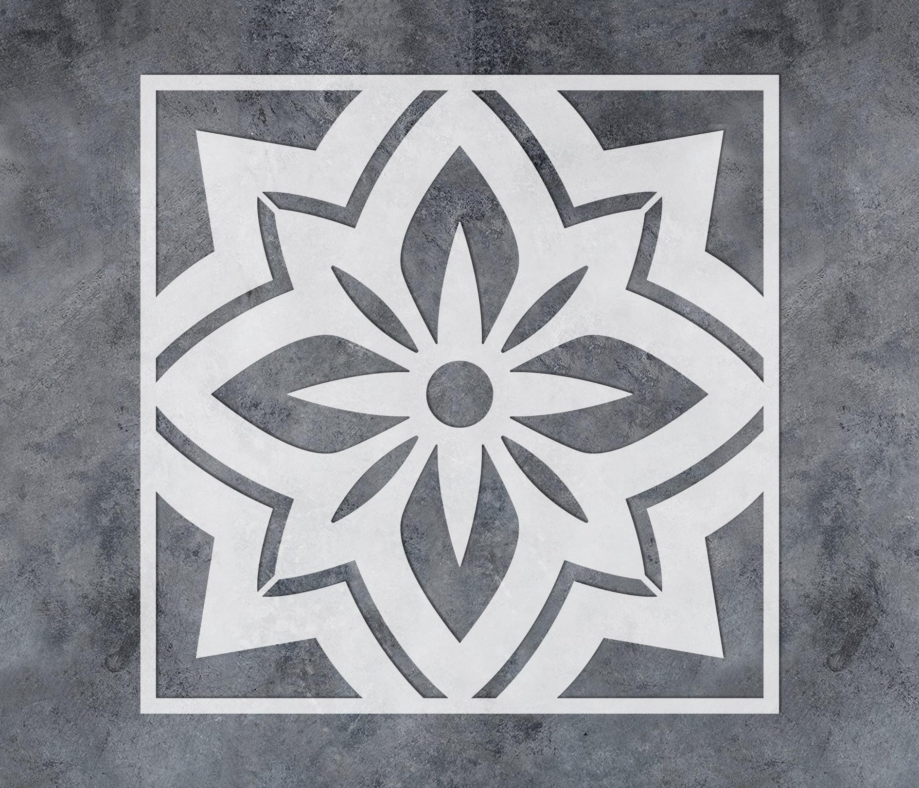 Amazon.com: GSS Designs Reusable Flower Tile Stencils 12x12Inch DIY ...