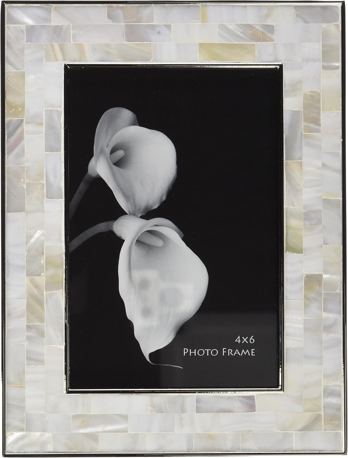 Amazon.com: Zingz and Thingz 4" X 6" Mother Of Pearl Mosaic Frame ...