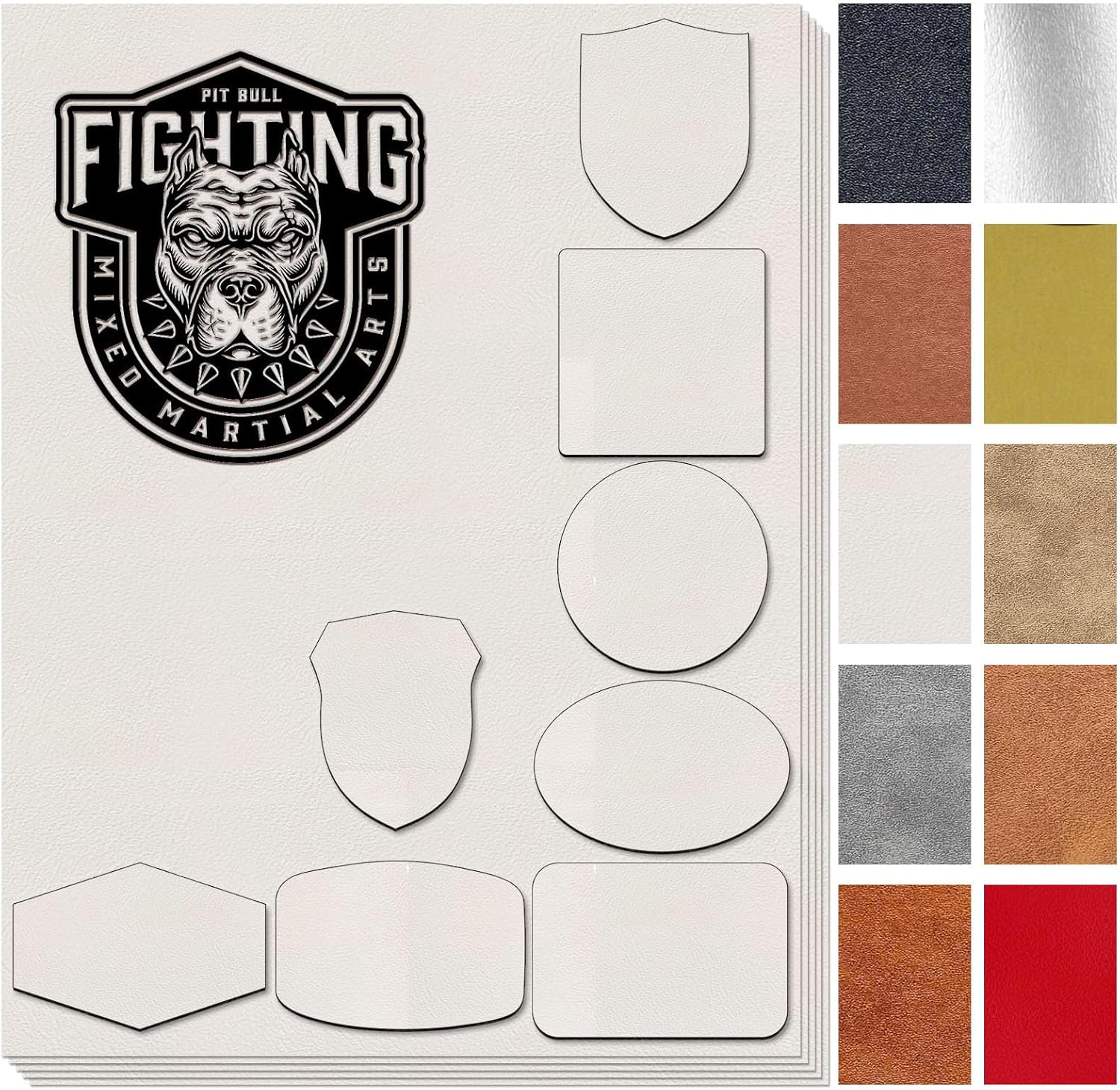 Amazon.com: [White]Leatherette Sheets for Laser Engraving Hat Iron-on ...