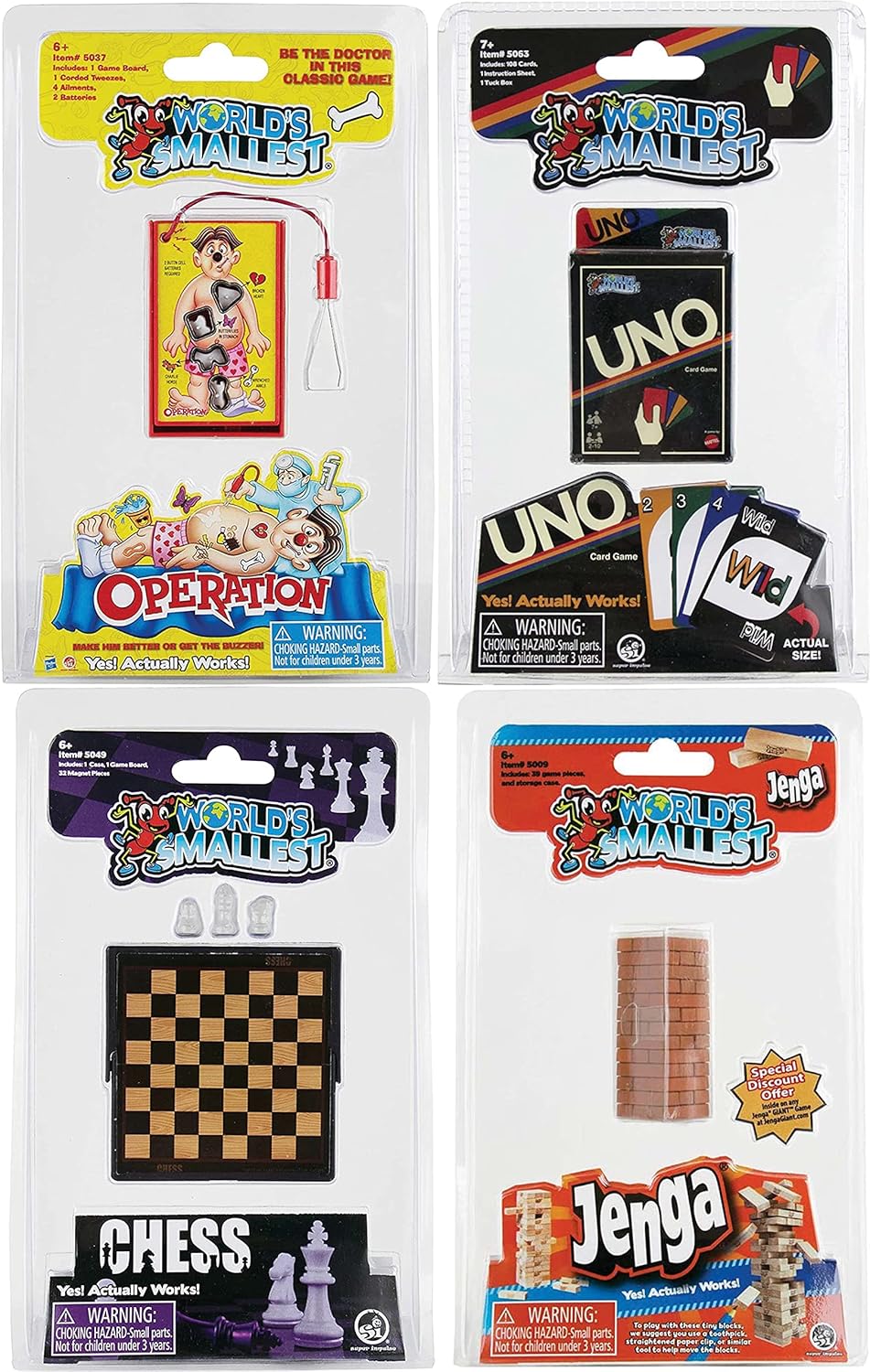 Buy Worlds Smallest Board Games Bundle Set of 4 Jenga - Chess ...