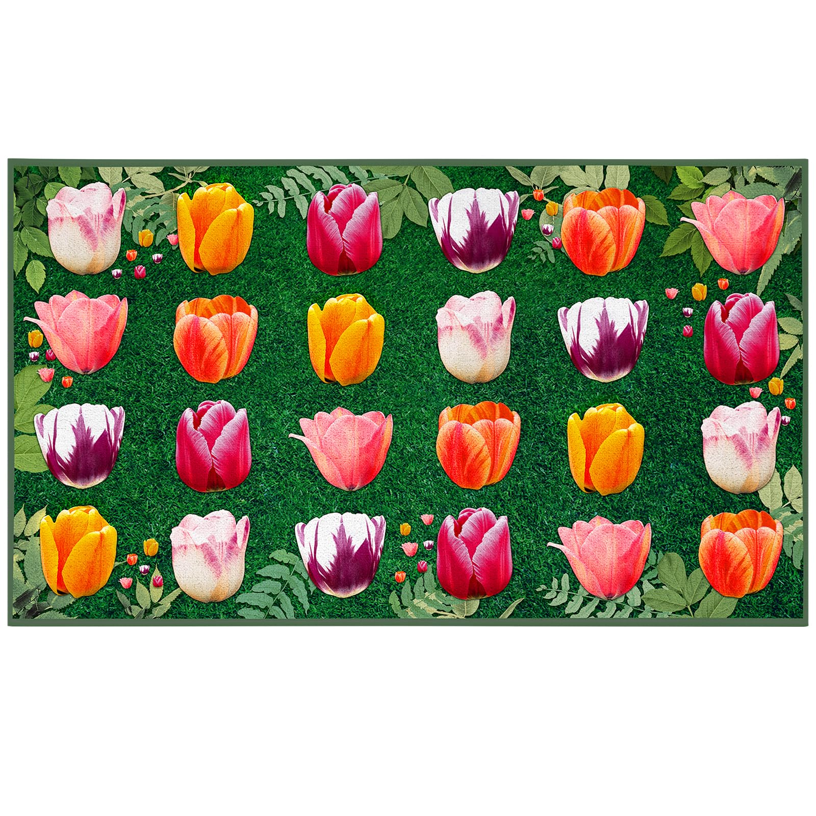 Amazon.com: ABCarpet Floral Classroom Rug 24 Seats Green Grass with ...