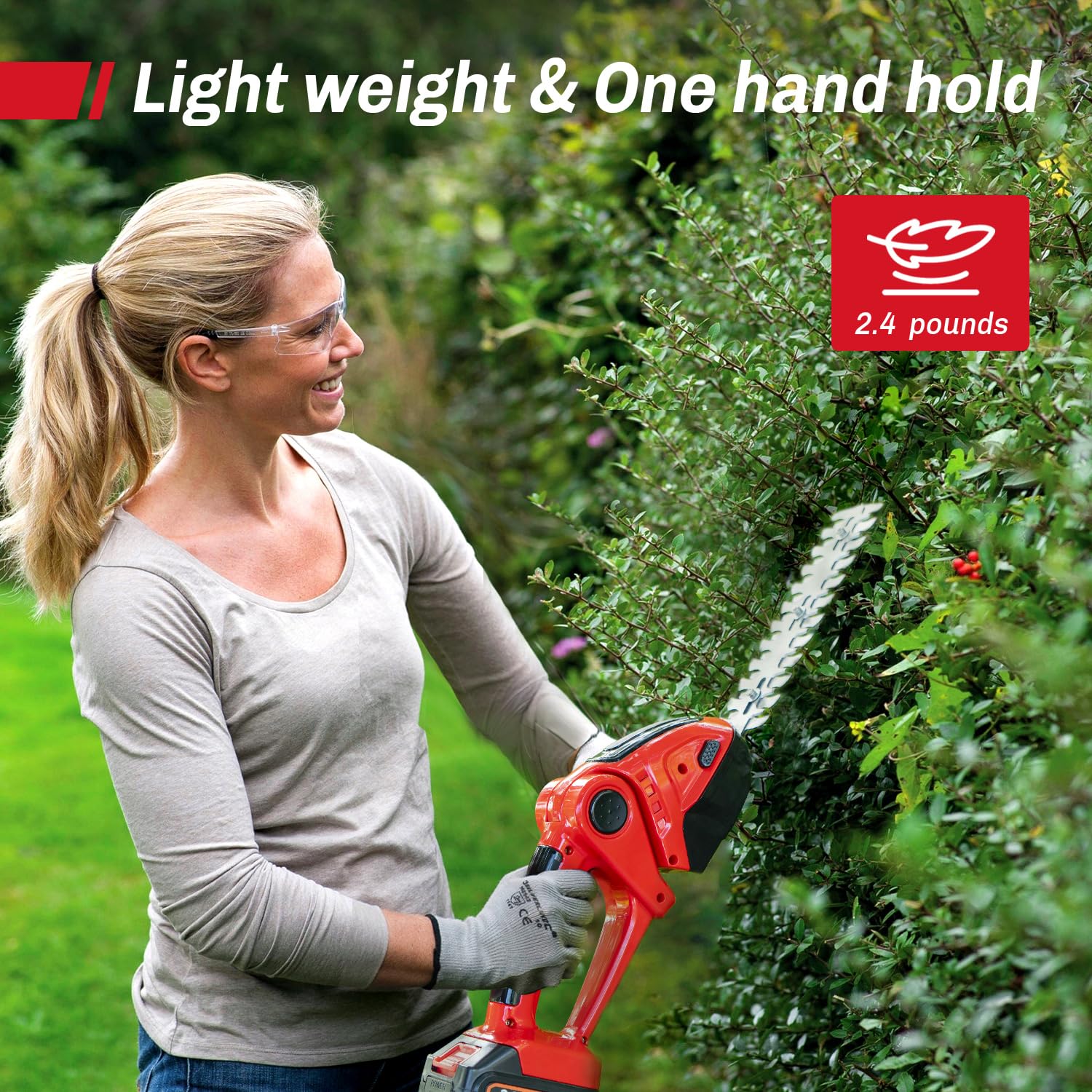 Snapklik.com : 21V 1260-RPM Cordless Grass Shears, 2-in-1 Mini Hedge ...