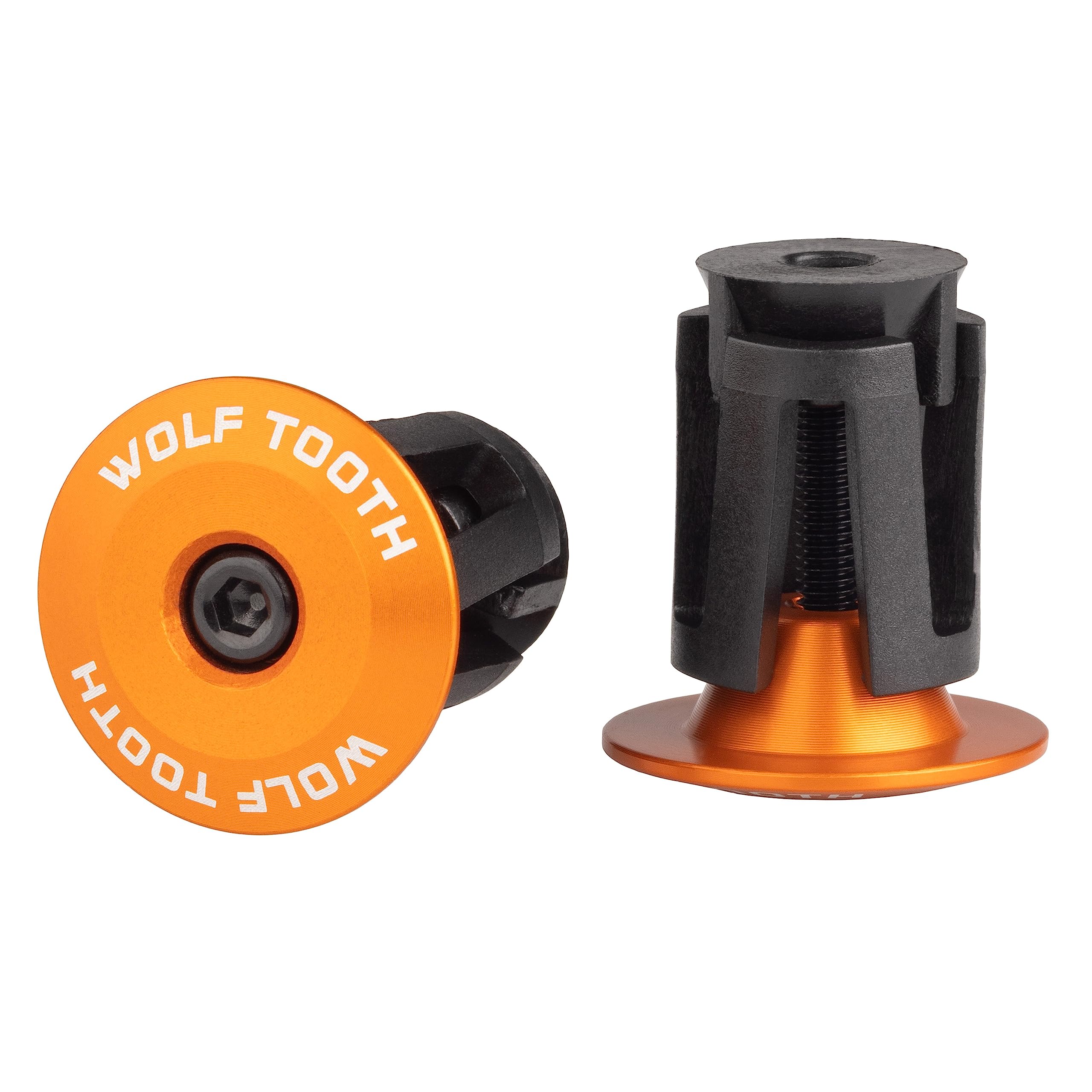 Amazon.com : Wolf Tooth Alloy Bar End Plugs (Set of 2) - Orange ...