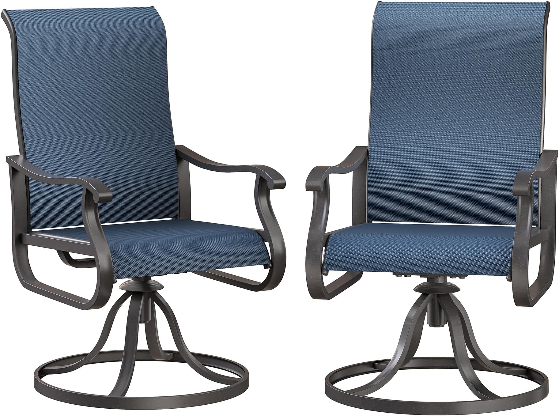 Amazon.com: VONZOY Patio Swivel Chairs Set of 2, Outdoor Dining Chairs ...