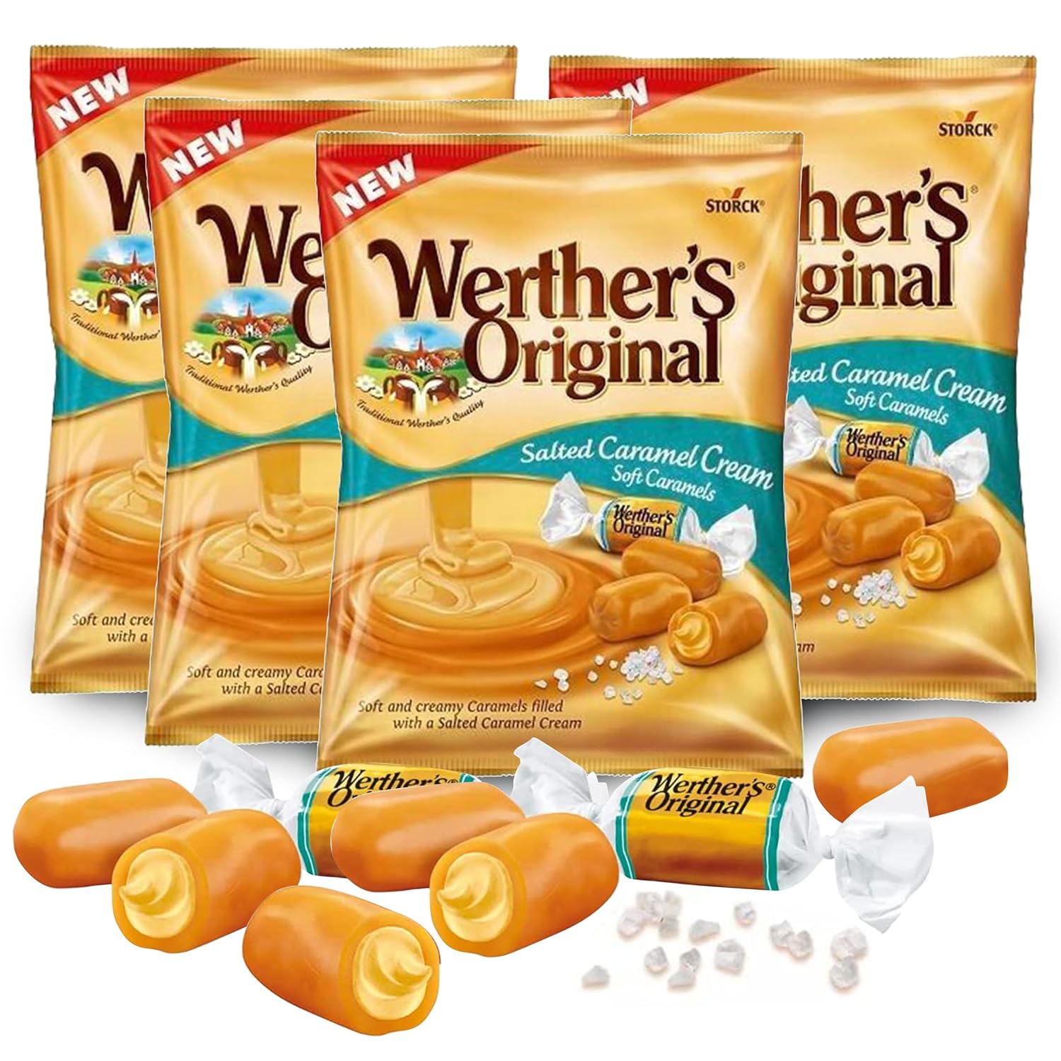 Amazon.com : Werthers Original Salted Caramel Candy, Pack of 4 ...