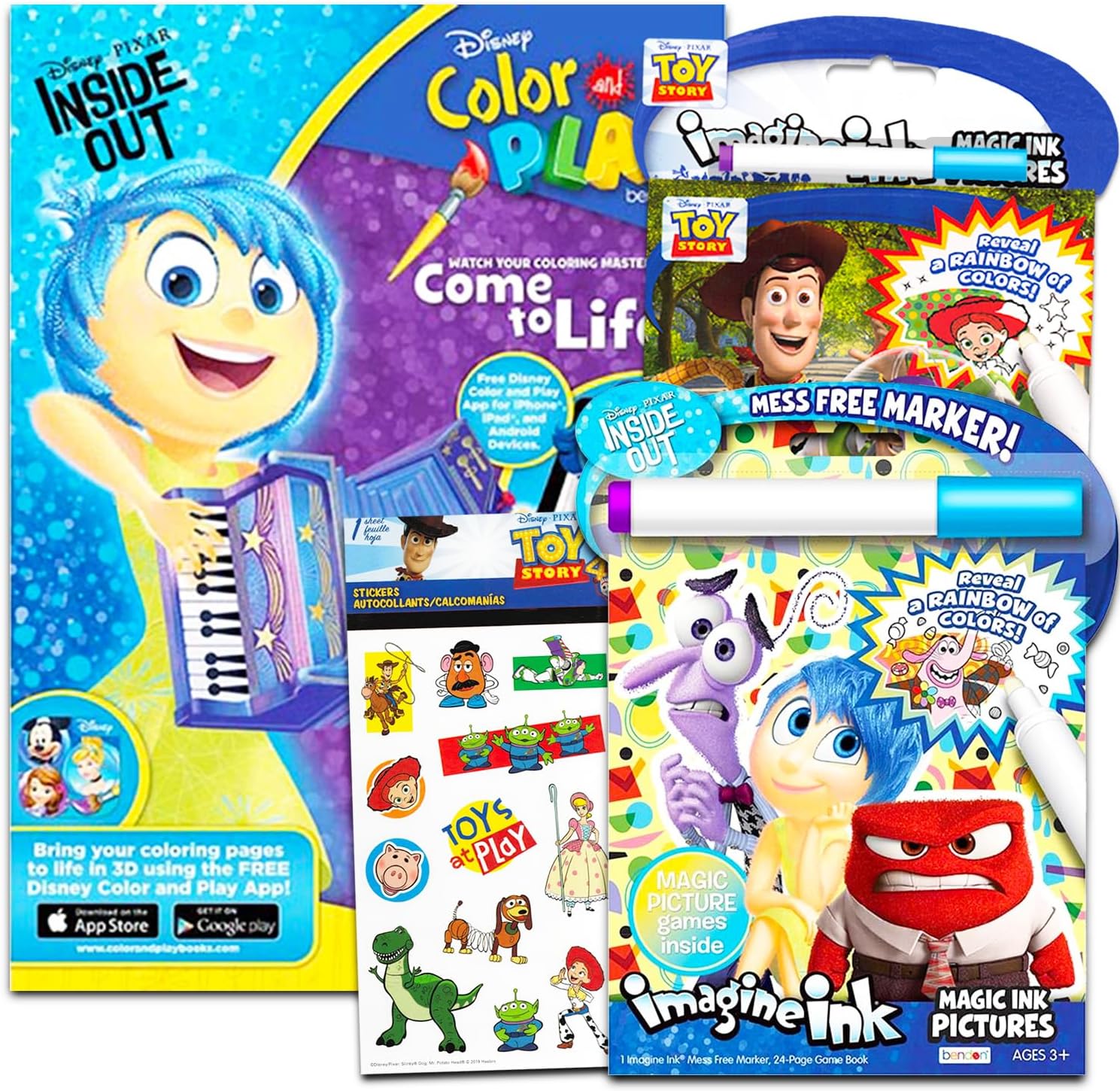 Amazon.com: Disney Studio Invisible Ink Activity Book Set for kid ...
