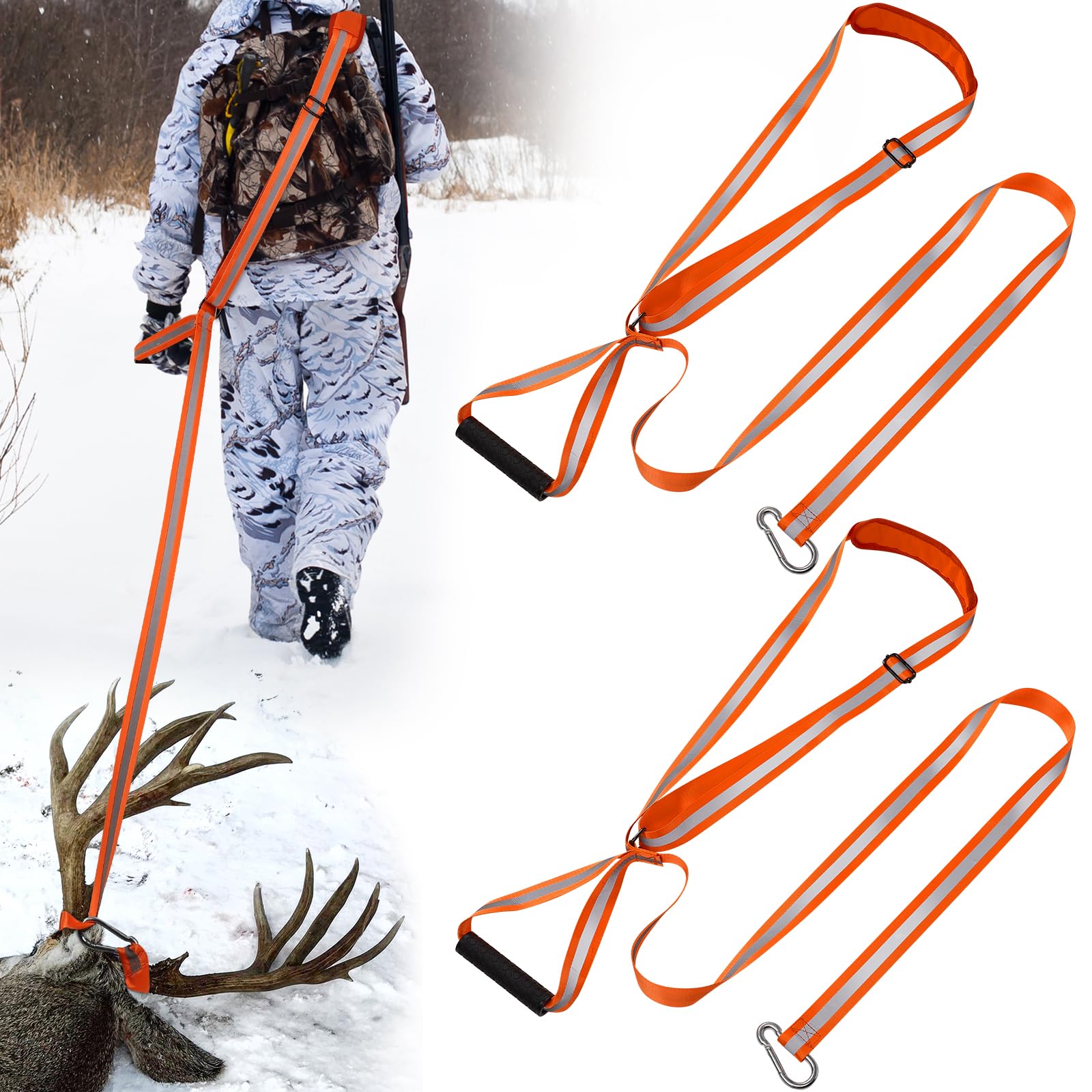 Hunter Shoulder Straps For Hunting - Dual Shoulder Harness For Dragging ...