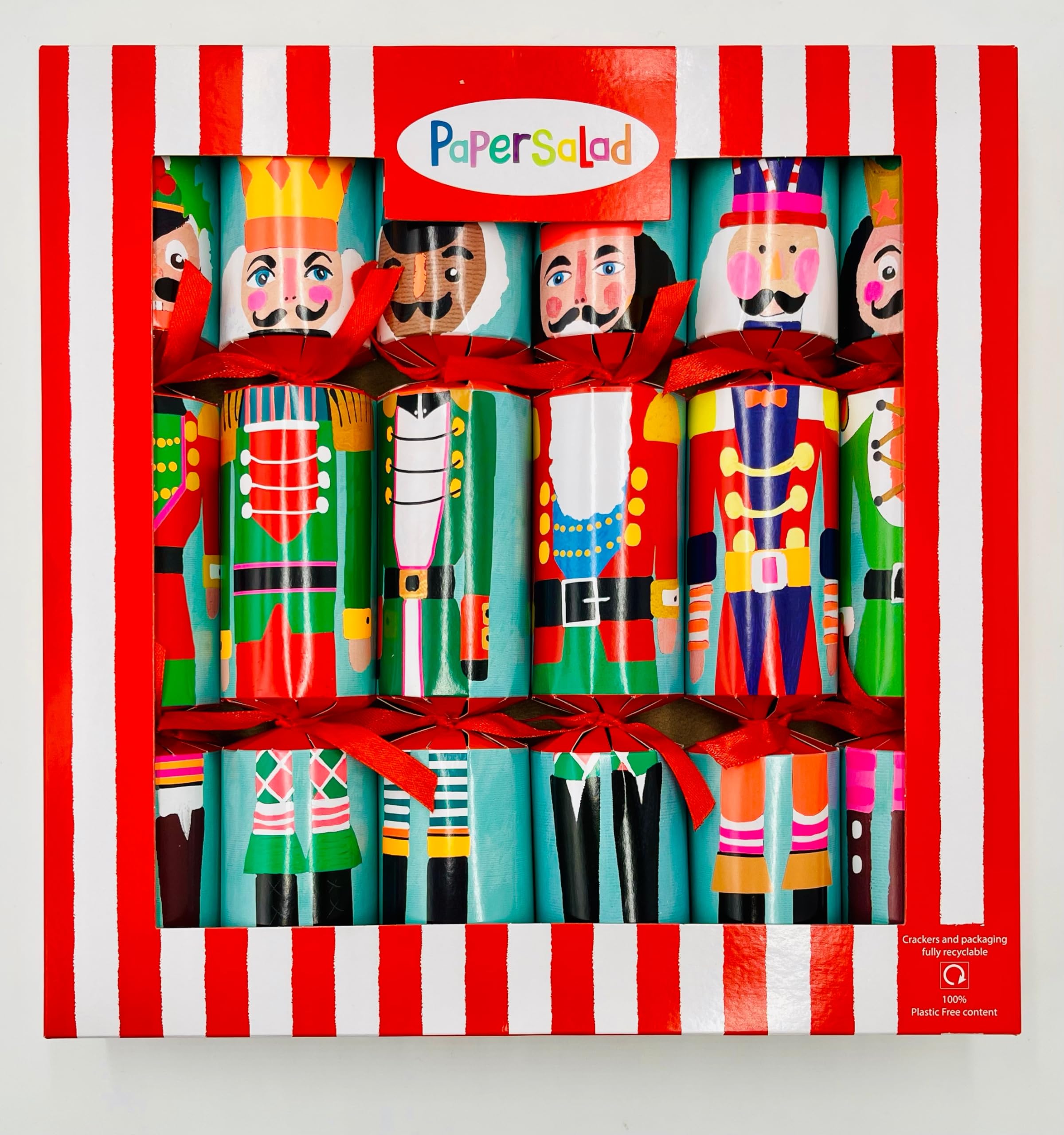 Paper Salad Nutcracker 6 x 12 (30cm) Luxury Christmas Crackers ...
