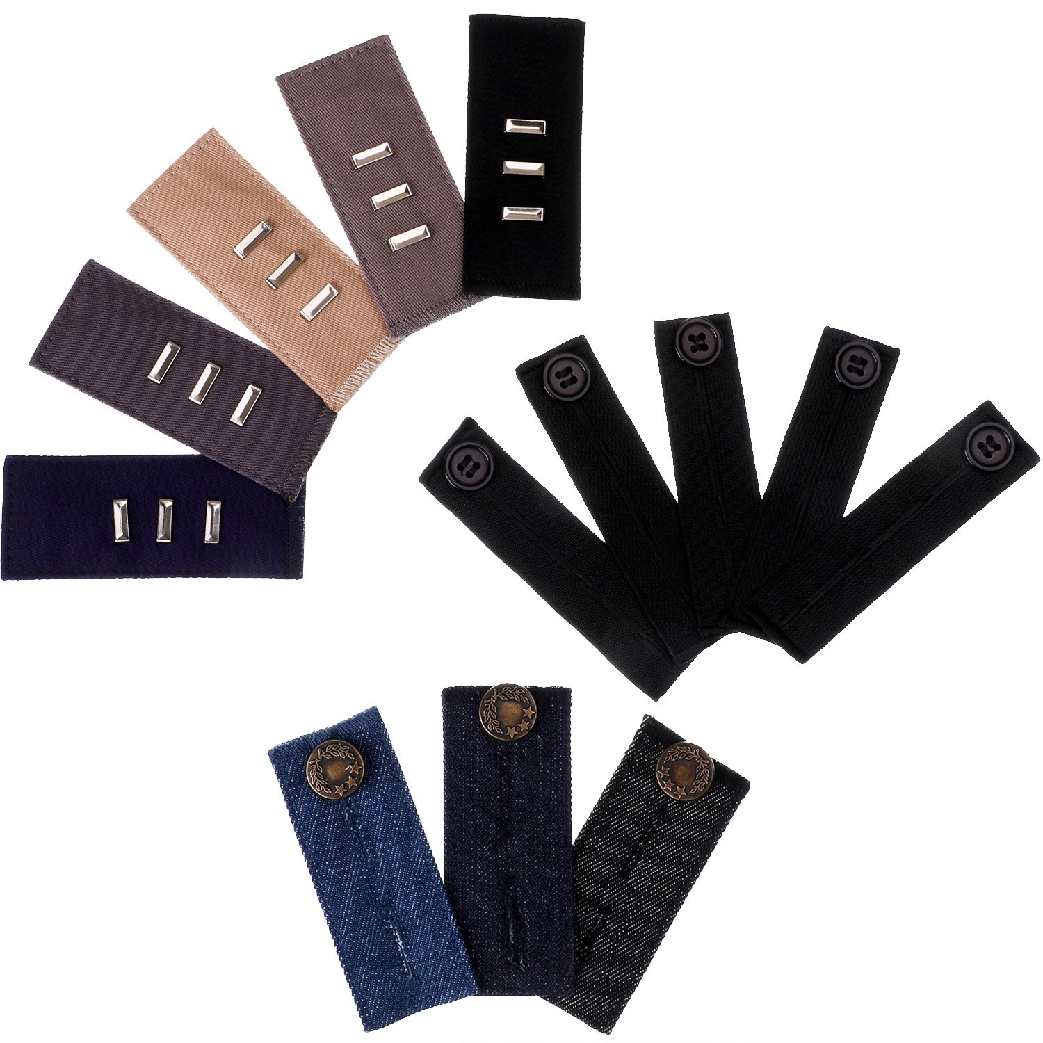 Amazon.com: 13 Pcs Waist Extenders Set Elastic Waist Extenders ...