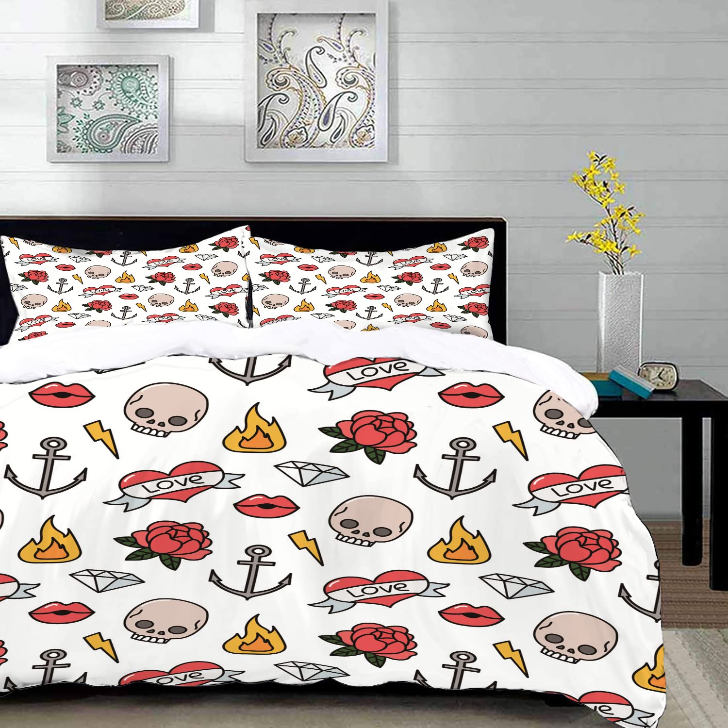 Tattoo Style Comforter Set Rockabilly & Tattoo Style – Ink And Rags