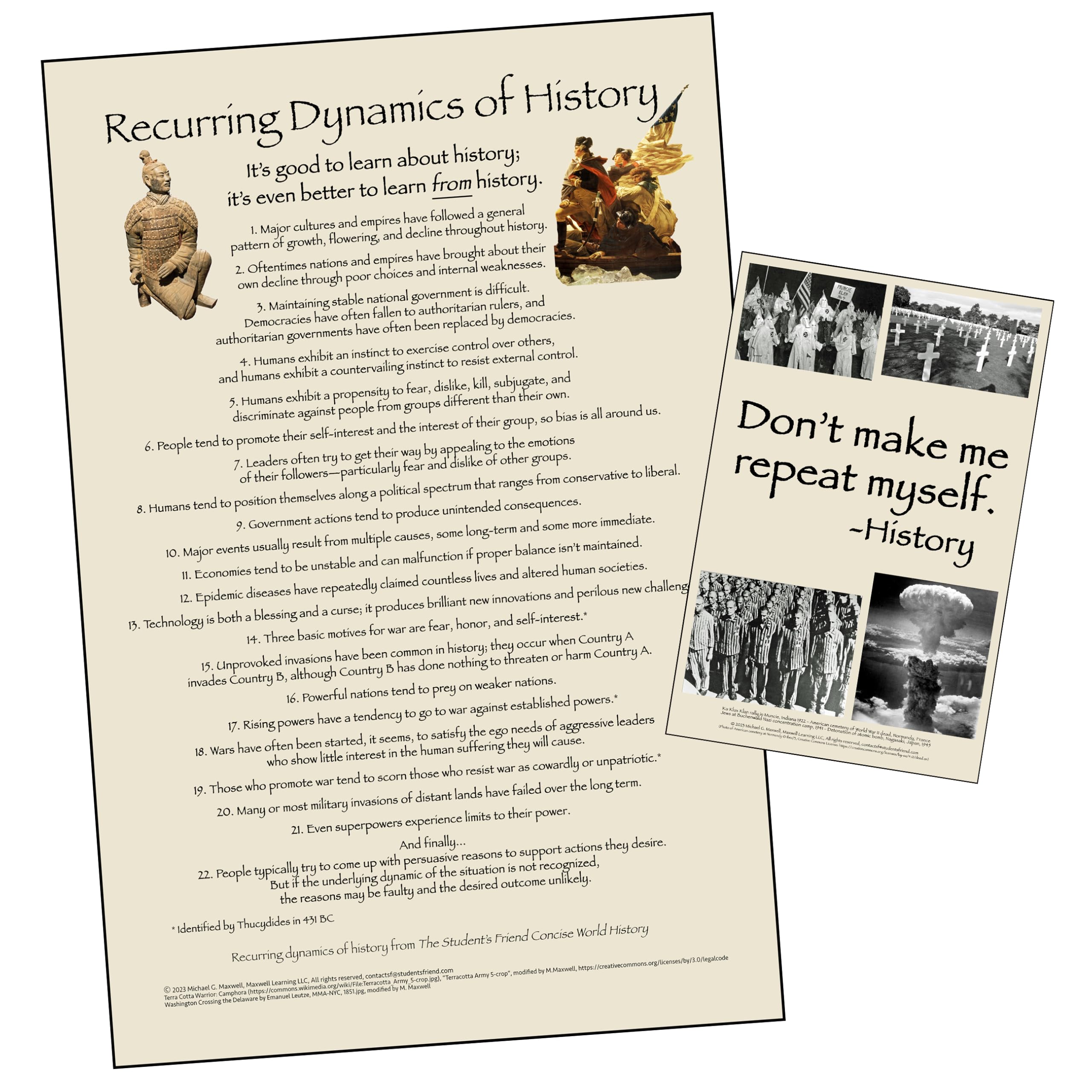 Amazon.com: Maxwell Learning Essential History Poster Set: Recurring ...