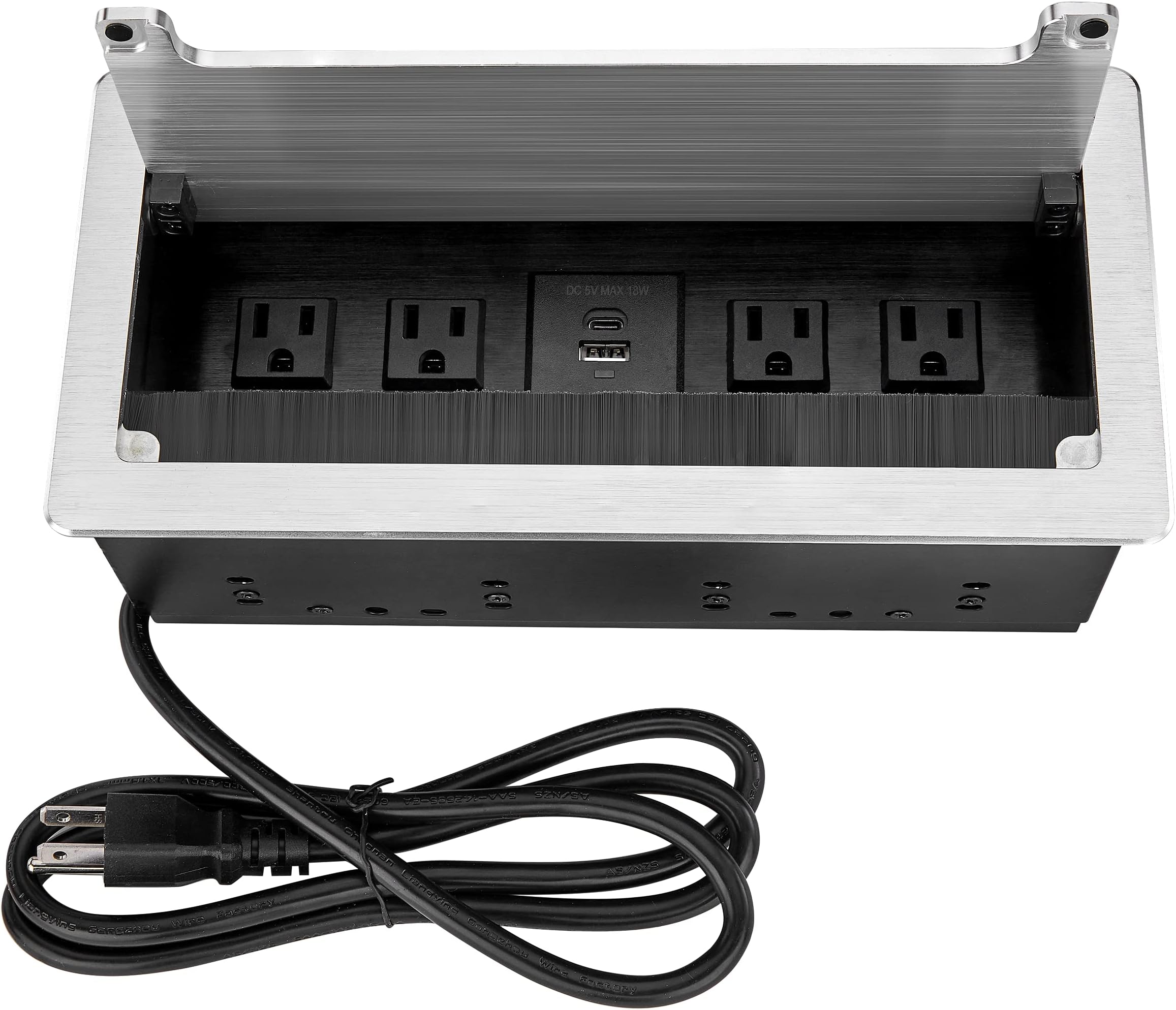 Amazon.com: Tabletop Power Multimedia Connectivity Box with 3 AC Power+ ...