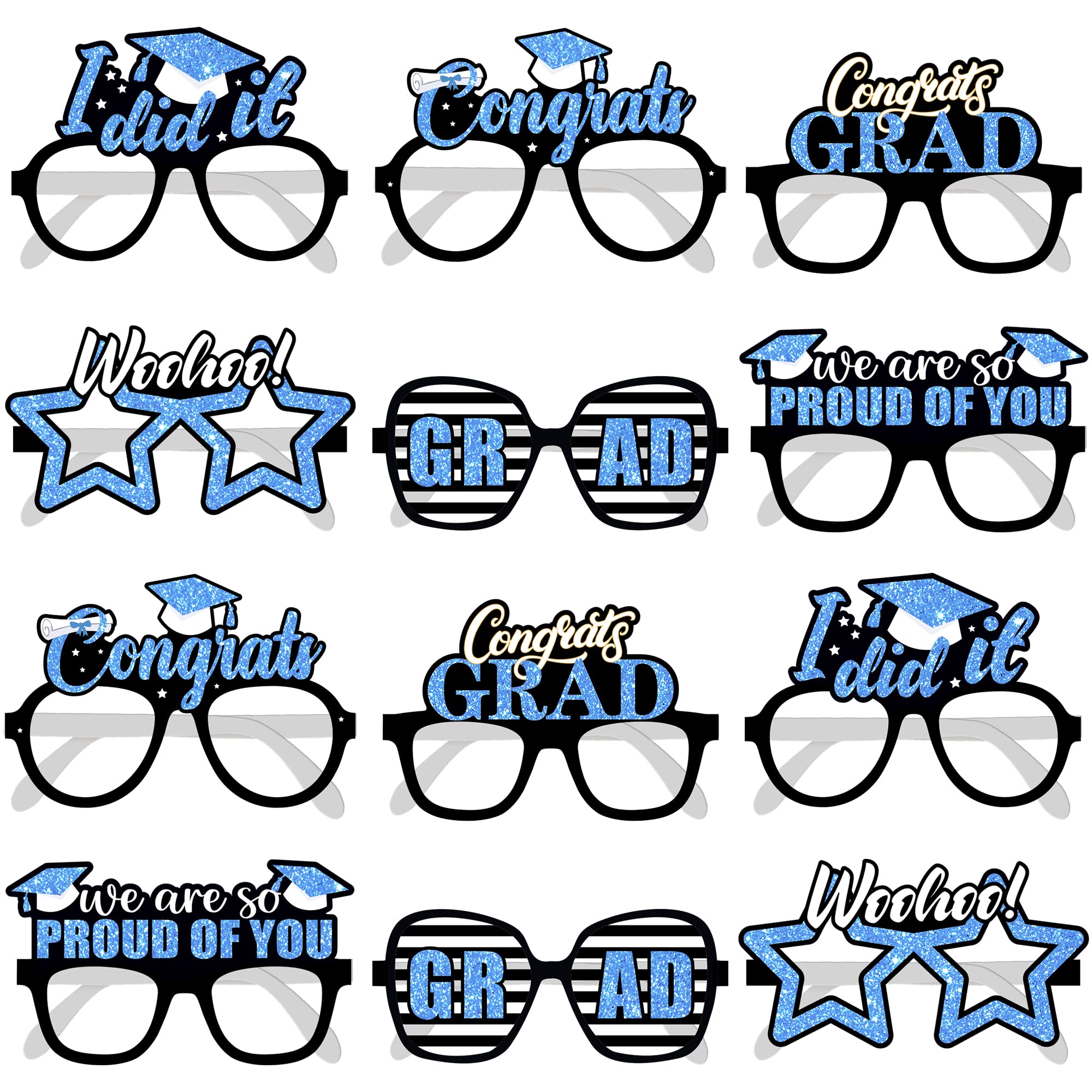 Amazon.com: KatchOn, Blue Graduation Eyeglasses 2024 - Pack of 12 ...