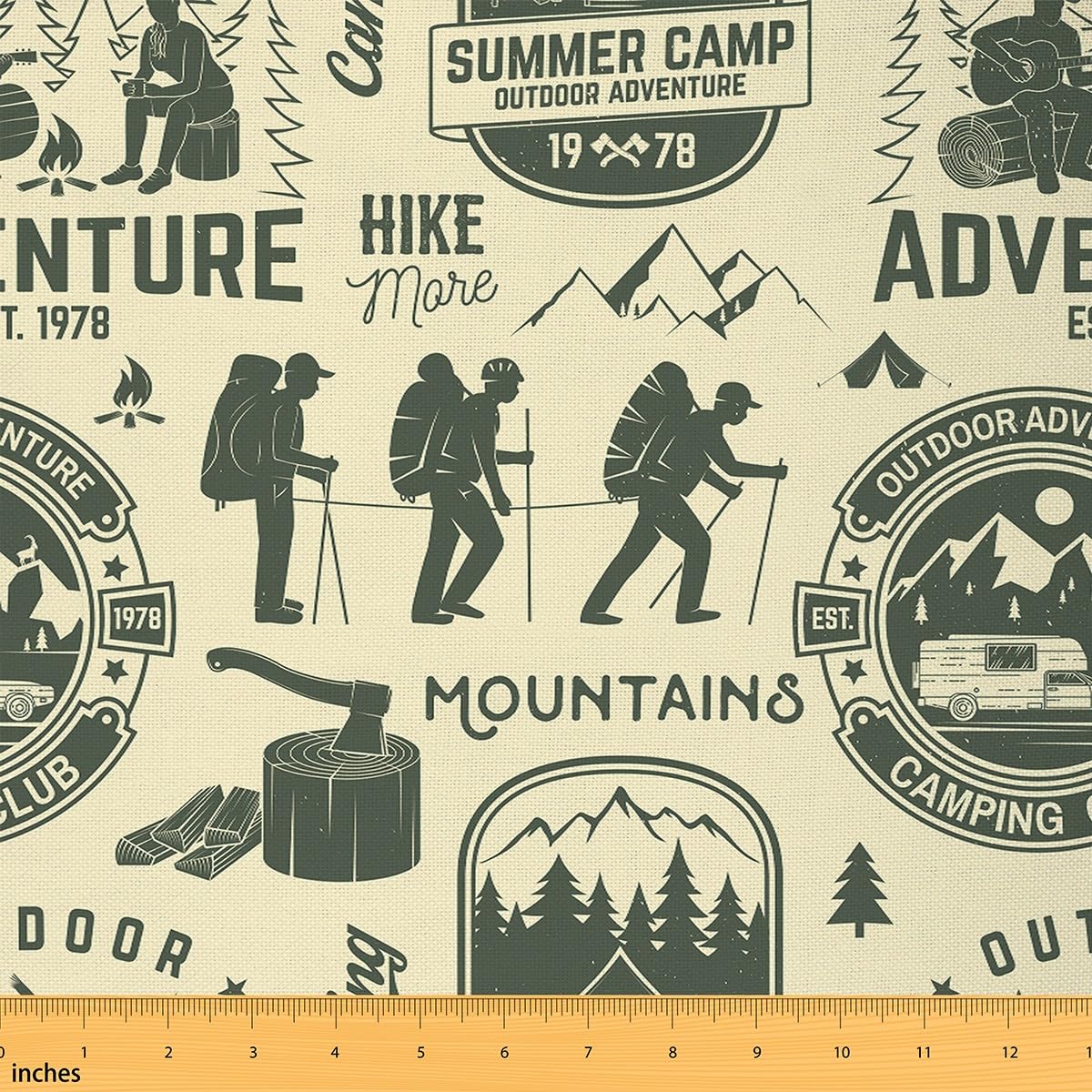 Amazon.com: Camper Adventure Fabric by The Yard, Happy Camping ...