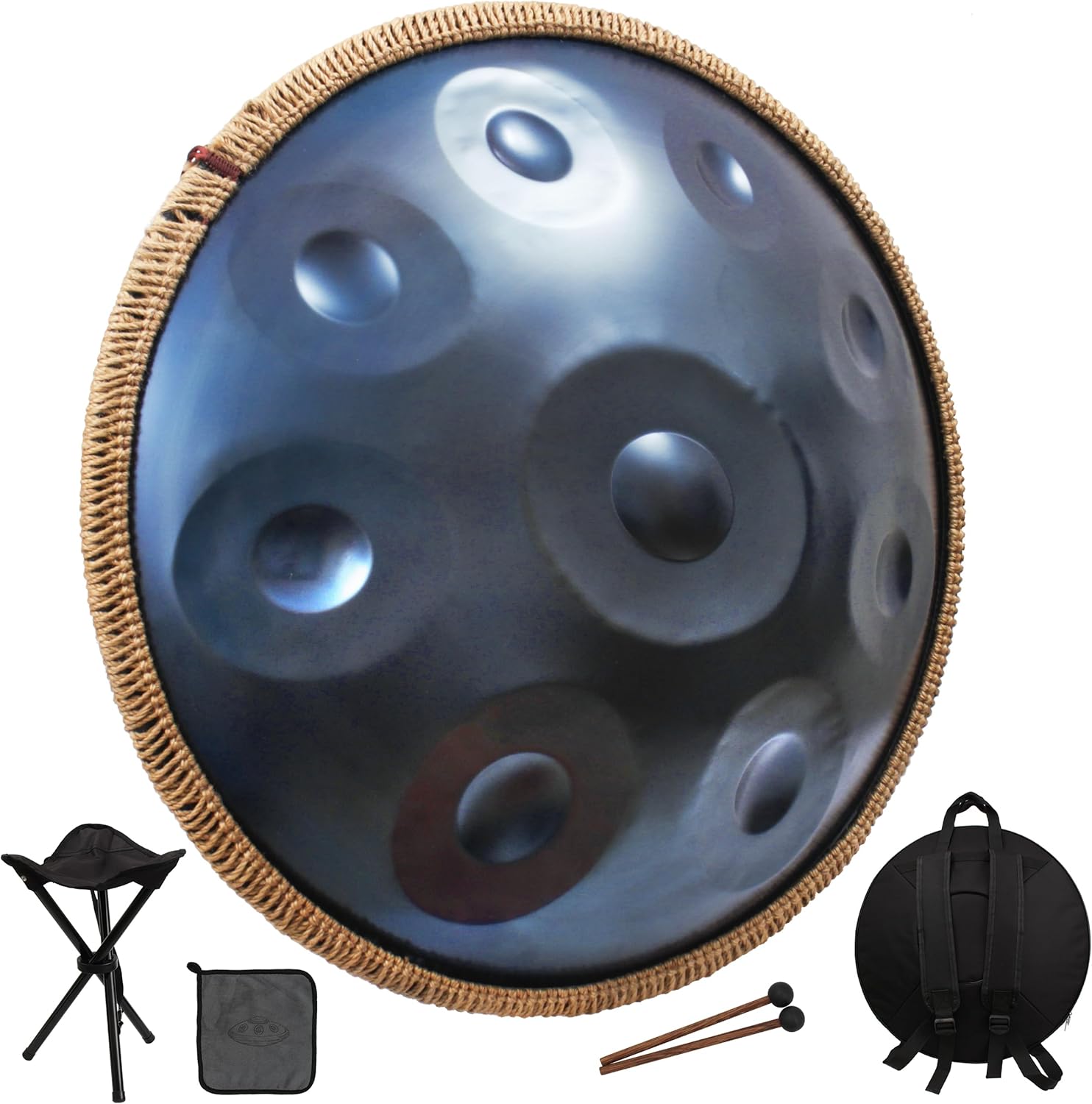 Handpan 22 inch D Minor Kurd Handpan 9 Notes Handpan Drum Instrument ...