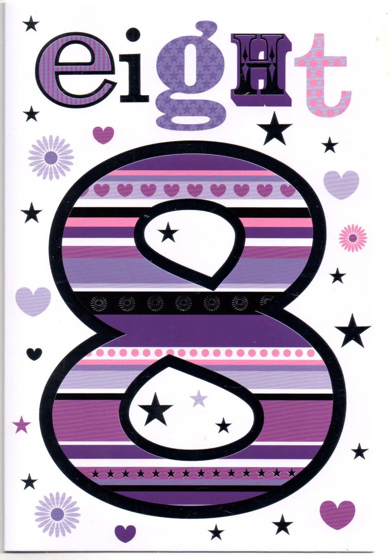 Children's Birthday Card for Eight (8) Year Old Girl - Free 1st Class ...