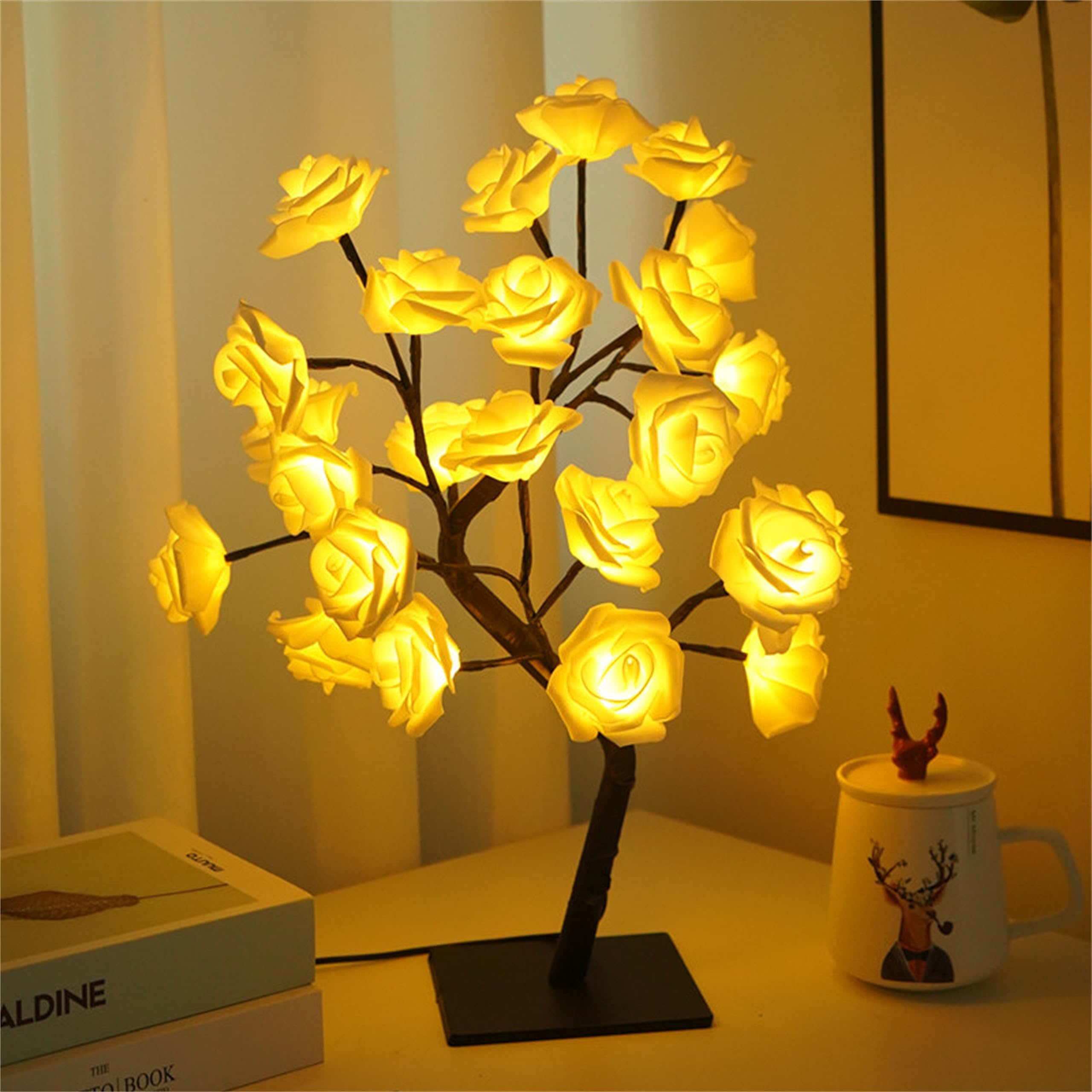 Tulip Lamp DIY Tulip Night Light Tulip Lamp with Glass Cover, Battery ...