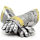 Amazon.com: AnNafi® Armor Gauntlets Steel Gloves w Brass Accents Armor ...