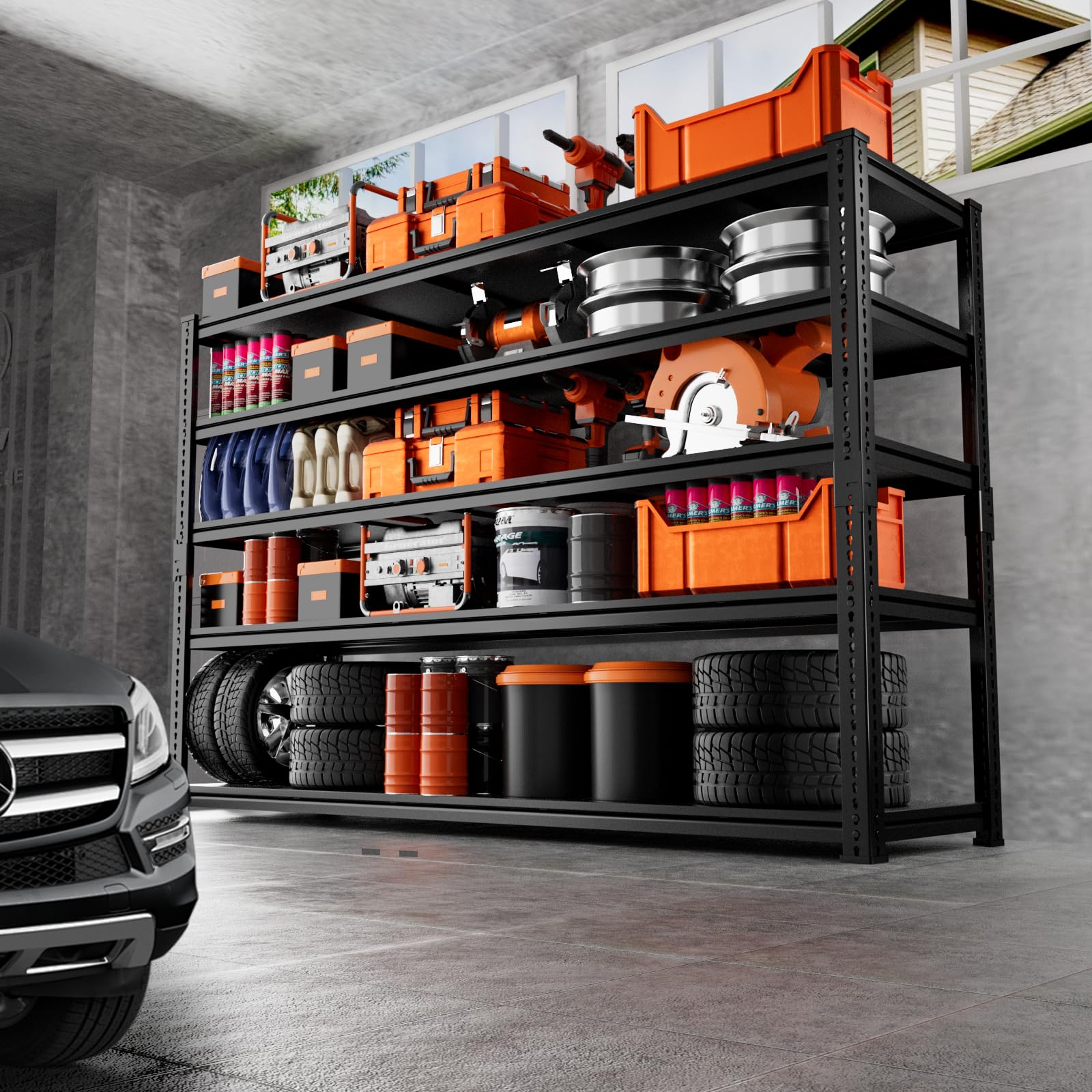 Snapklik.com : Storage Shelves Heavy Duty 2 PCS,60" L X 24" W X 78" H ...