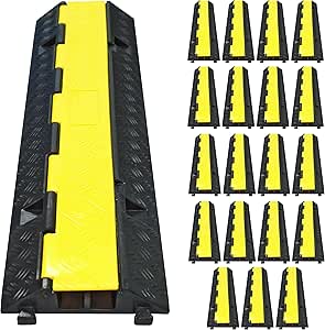 Amazon.com: Electriduct 2-Channel Rubber Cable Protector Floor Cord ...