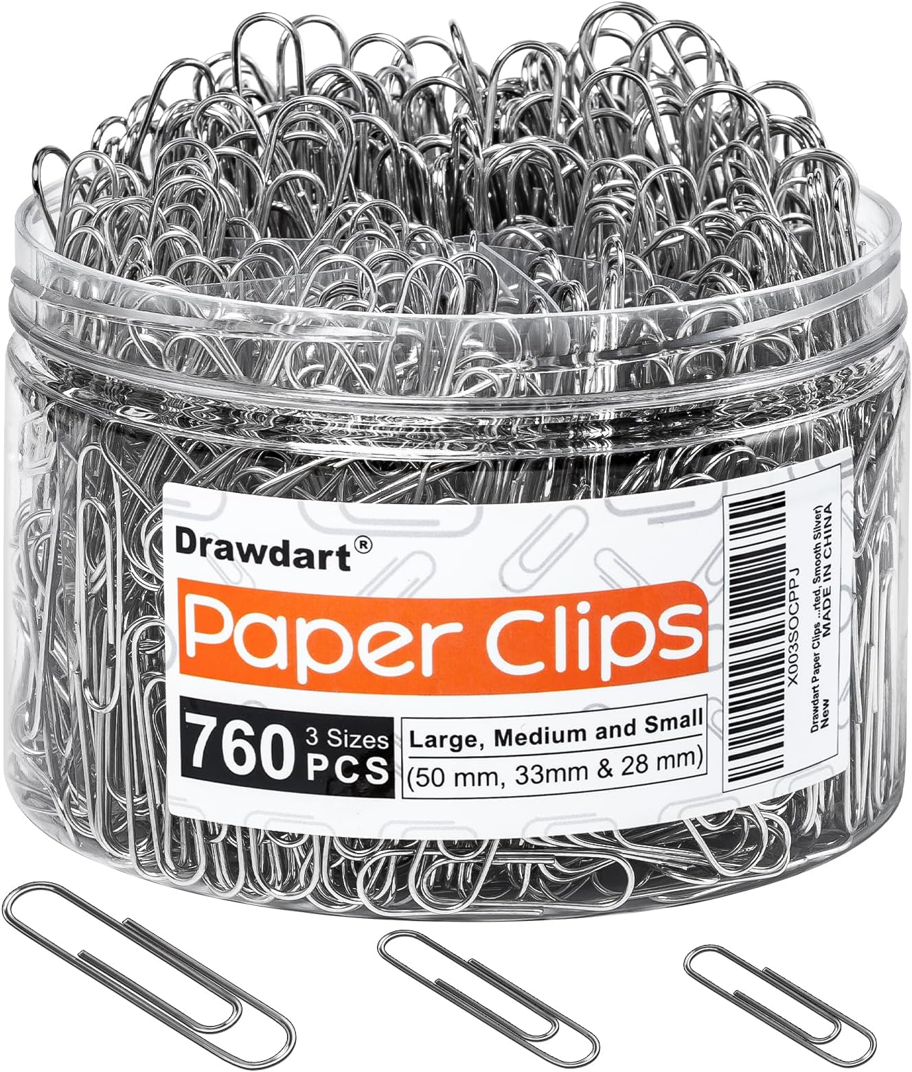 Amazon.com : 760PCS Paper Clips, Drawdart Assorted Sizes Large, Medium ...