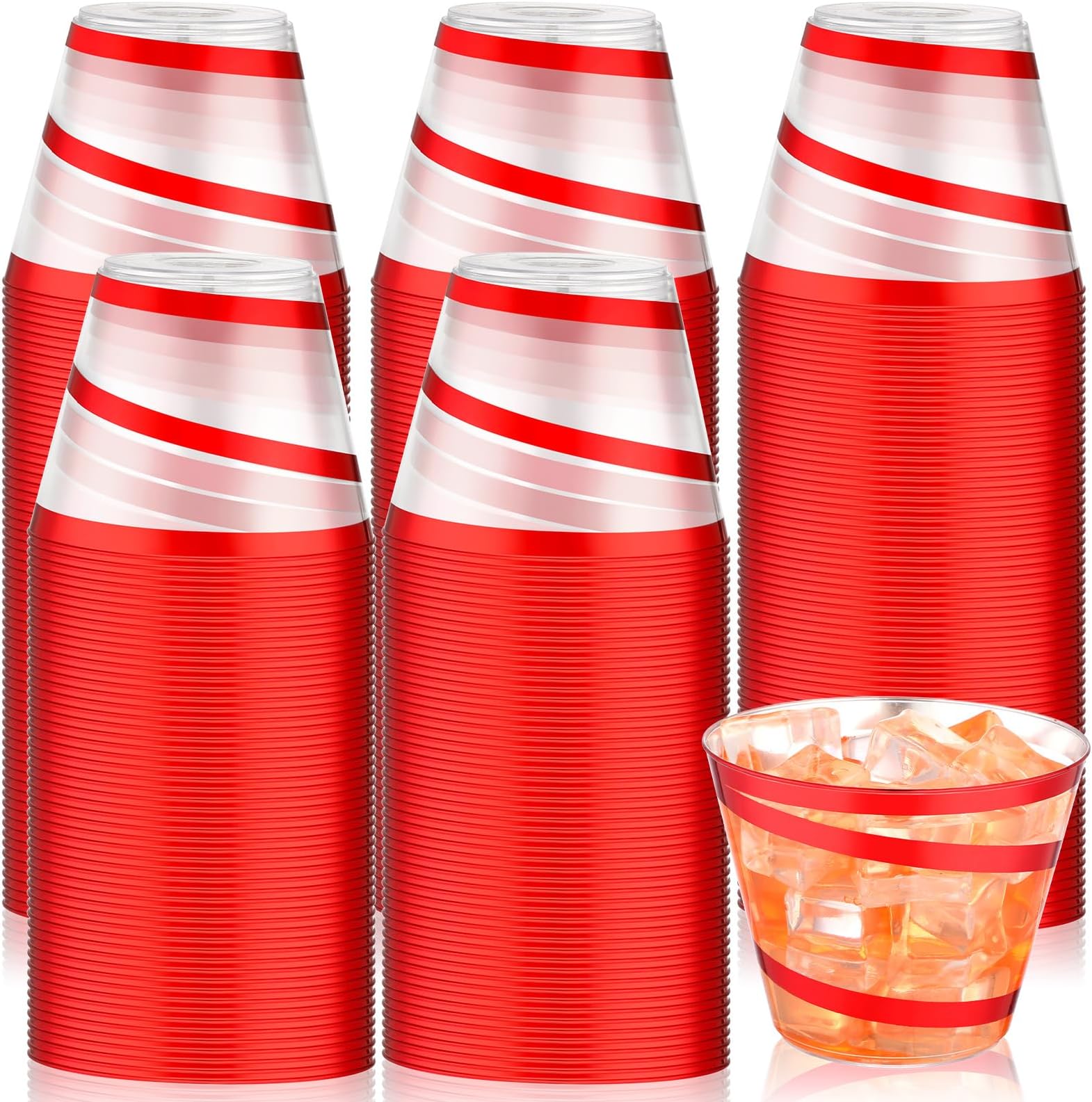 Amazon.com: Peryiter 100 Pcs Plastic Shot Glasses 2 oz Disposable Cups ...