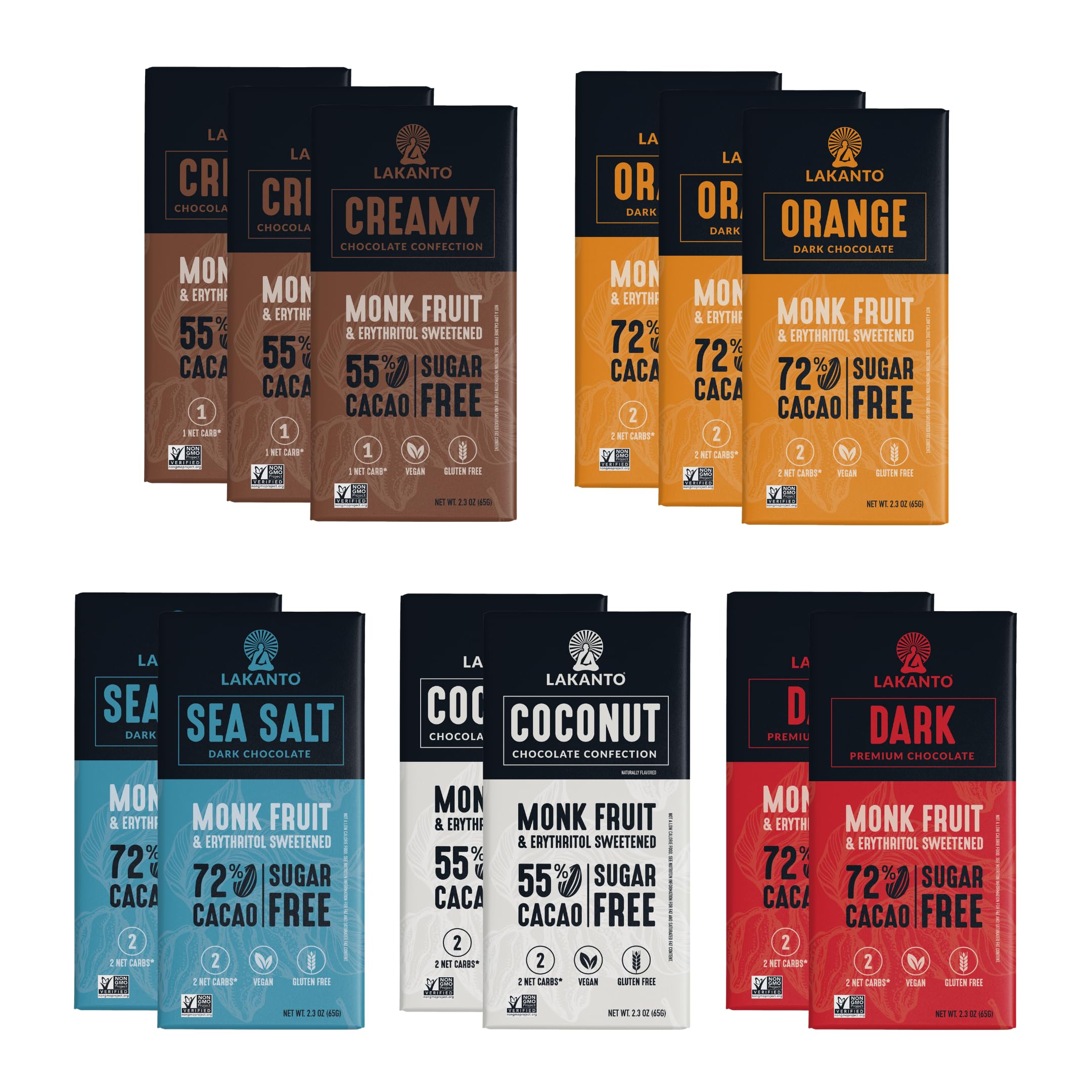 Snapklik.com : Lakanto Sugar Free Chocolate Bars Sample Variety Pack ...