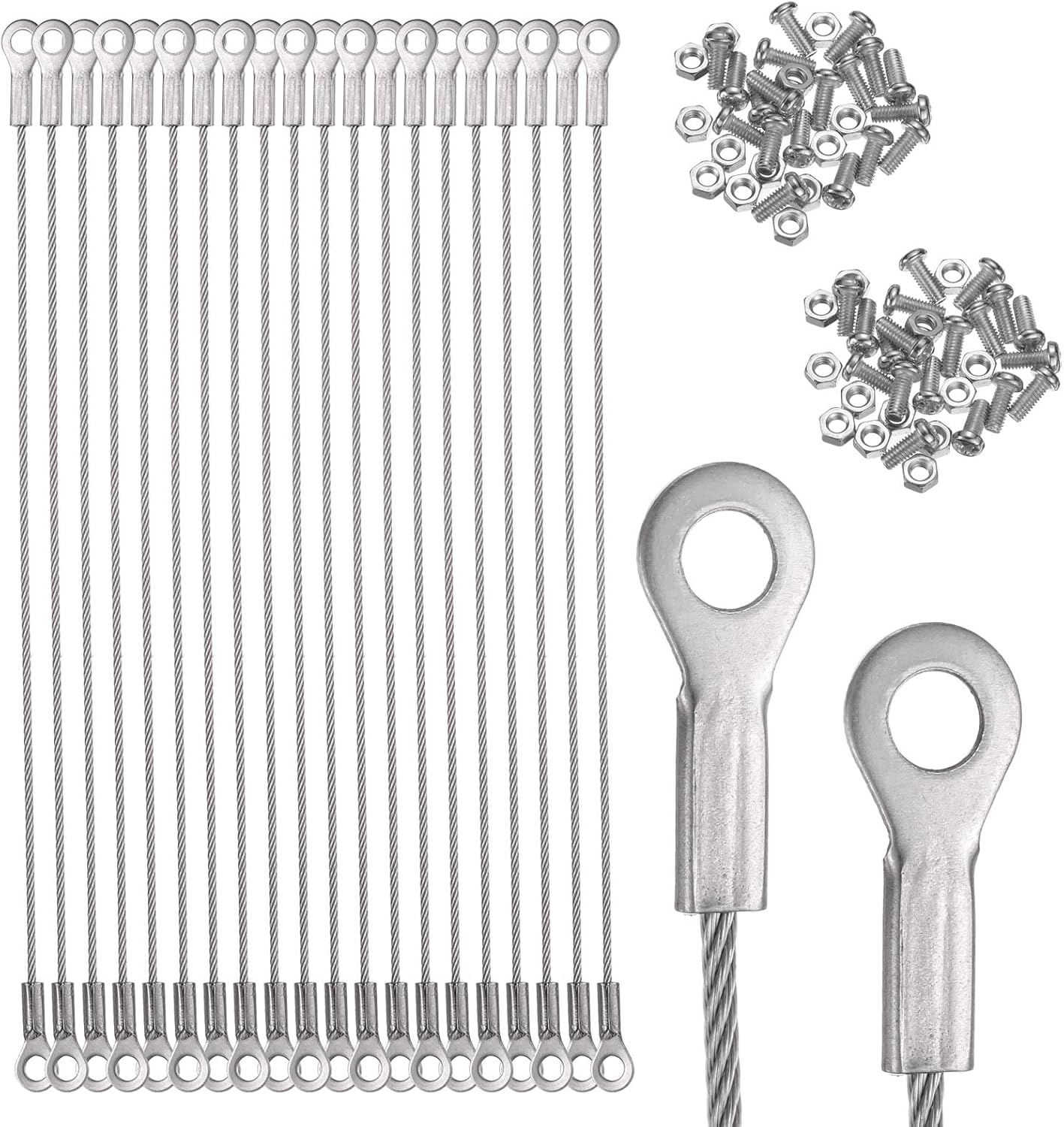 uxcell 20Pcs 8" Cabinet Door Restraint with Screws, 304 Stainless Steel ...