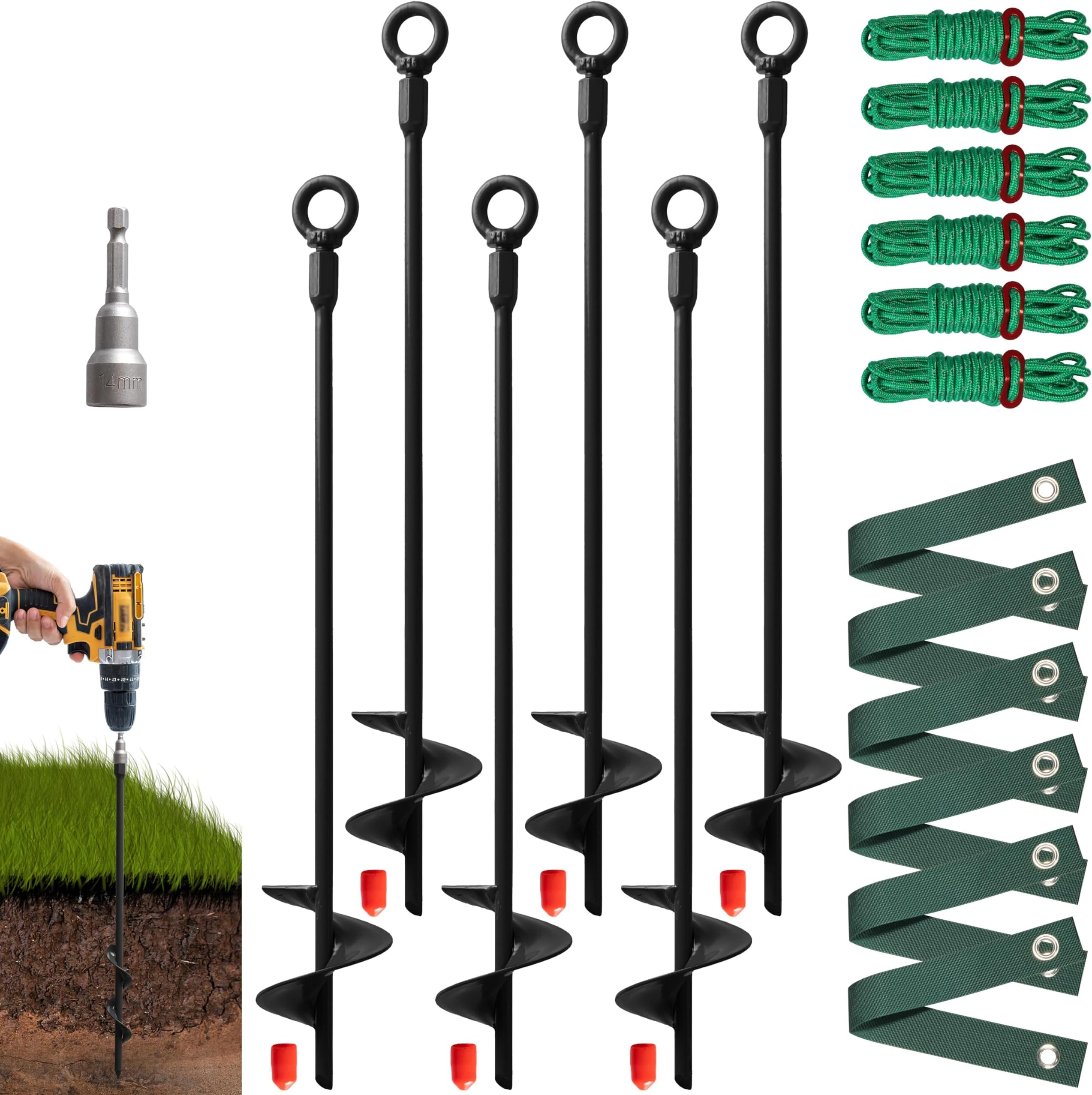 Amazon.com : VASGOR Heavy Duty 18” Tree Stakes and Supports for Young ...