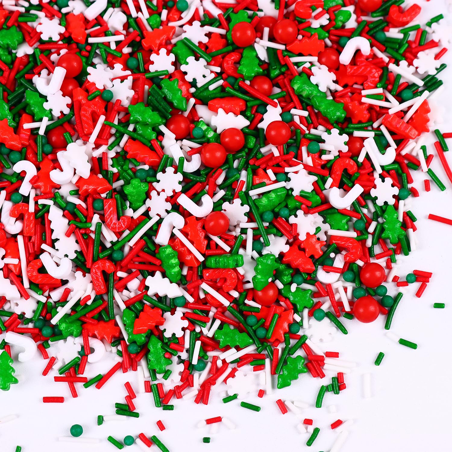 Amazon.com: Edible Christmas Sprinkles for Cookies, Red and Green ...