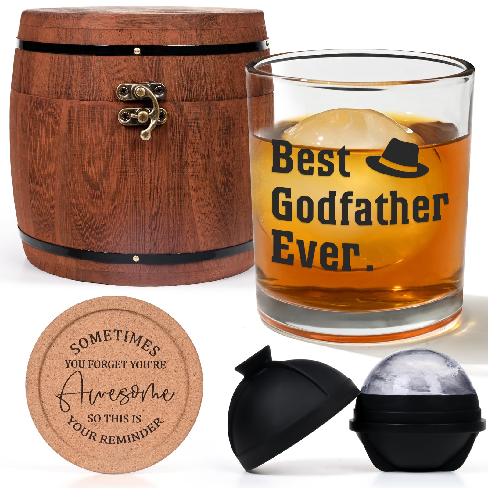 Amazon.com | DAZLUTE Godfather Gifts for Men, Best Godfather Ever ...