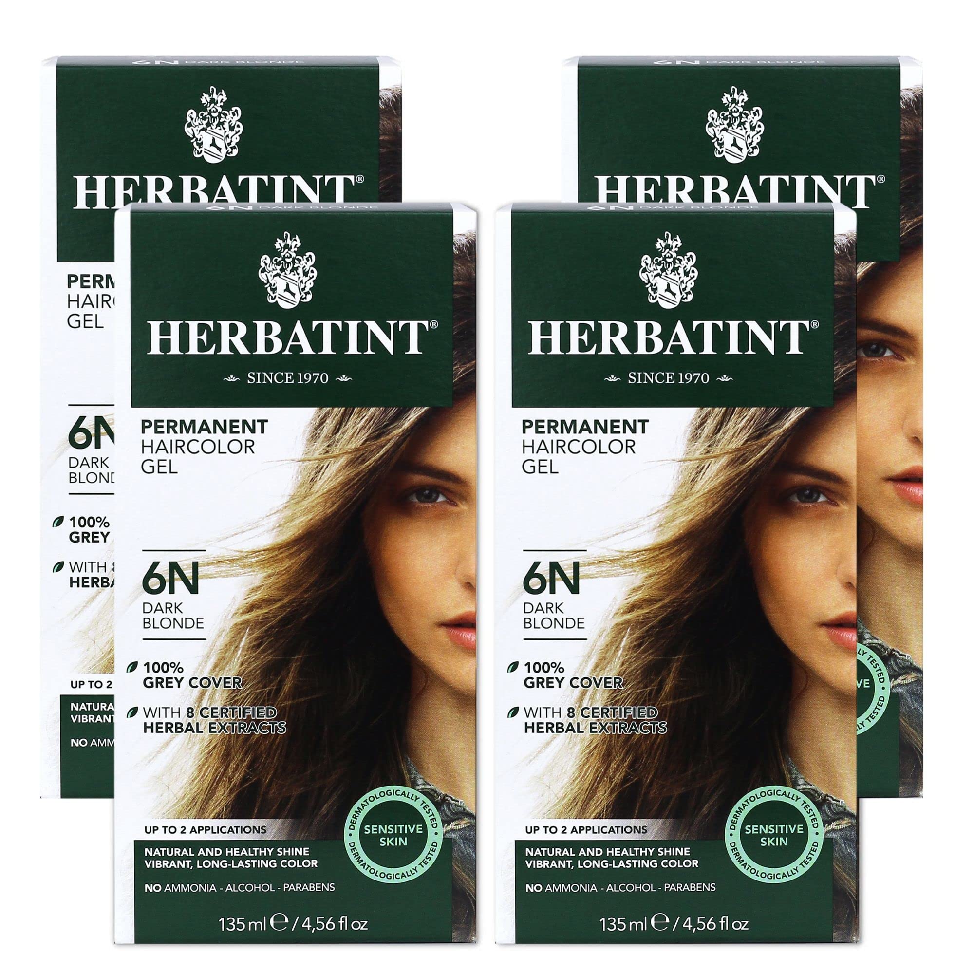 Amazon.com : Herbatint Permanent Haircolor Gel, 6N Dark Blonde, Alcohol ...