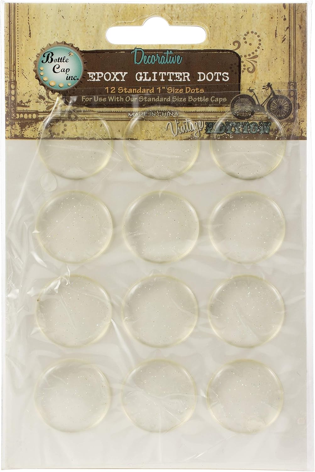 Amazon.com: Bottle Cap 1-Inch Glitter Epoxy Dots, Standard : Arts ...