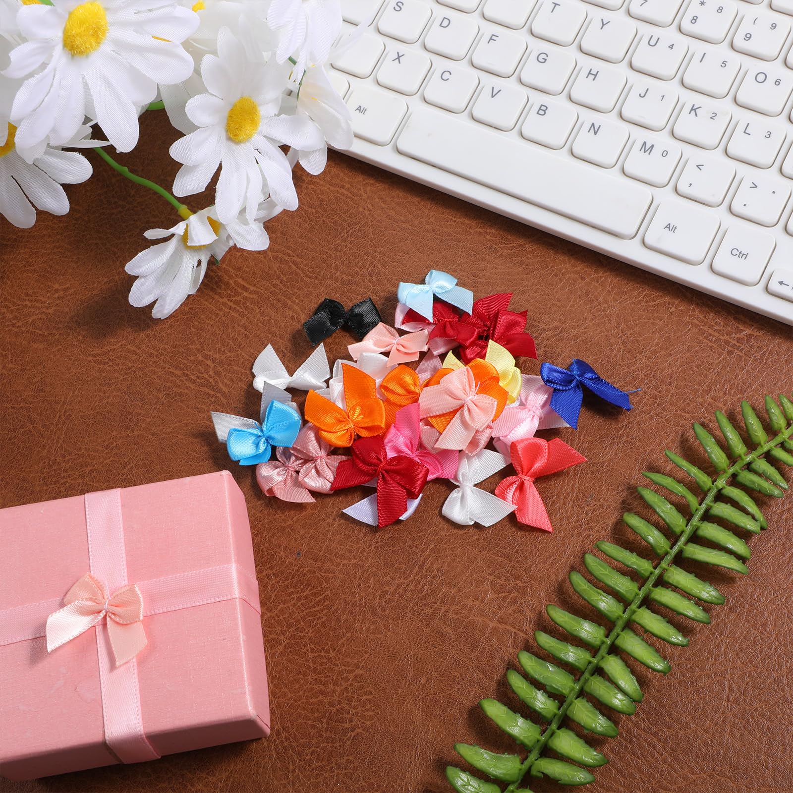 100 Bows For Crafts 100-Piece Colorful Mini Satin Ribbon Bows - Small ...