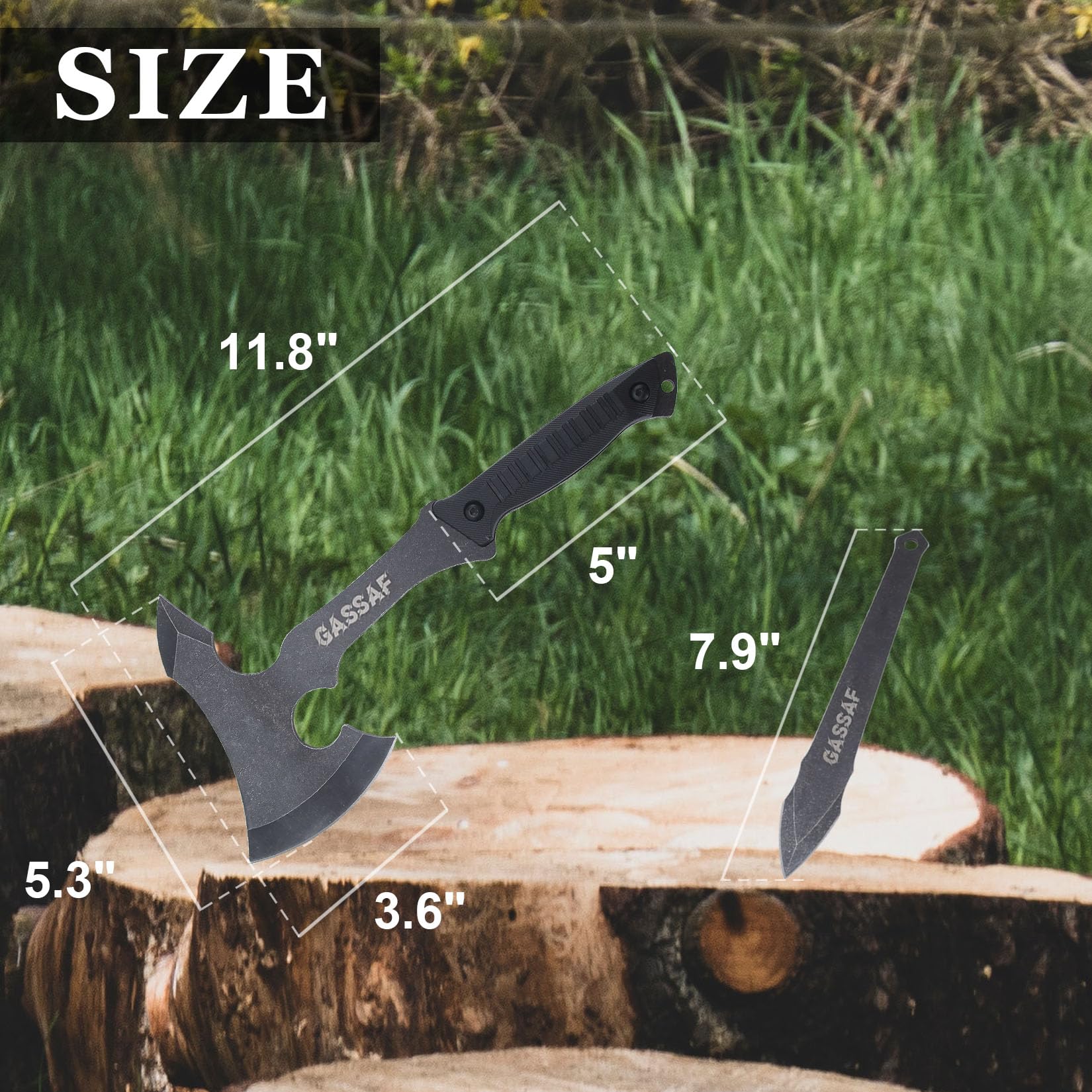Snapklik.com : Throwing Axe Knife Set Stainless Steel Throwing Tomahawk ...