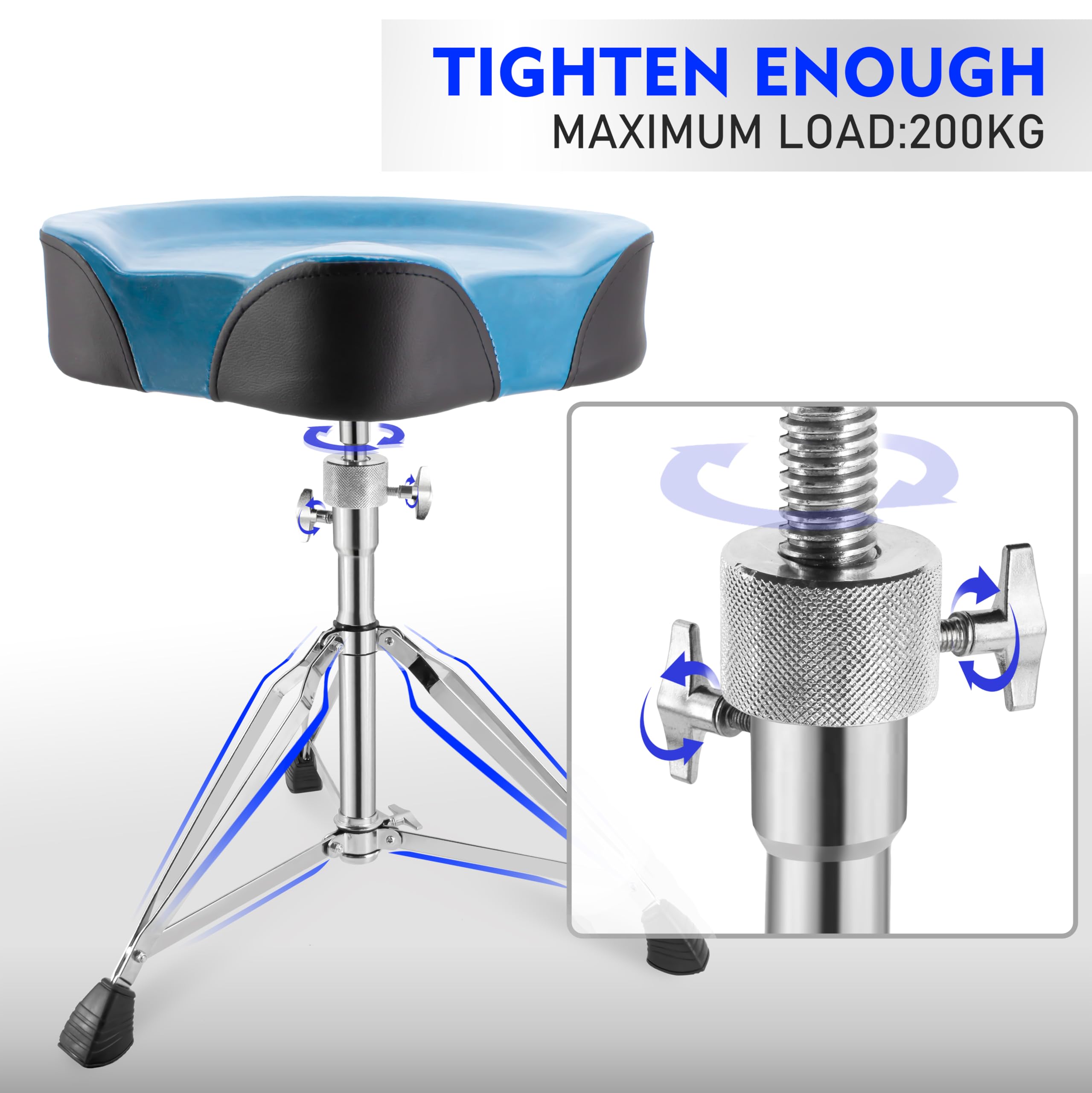 Snapklik.com : Vhffoso Drum Throne, Height Adjustable Drum Stool For ...