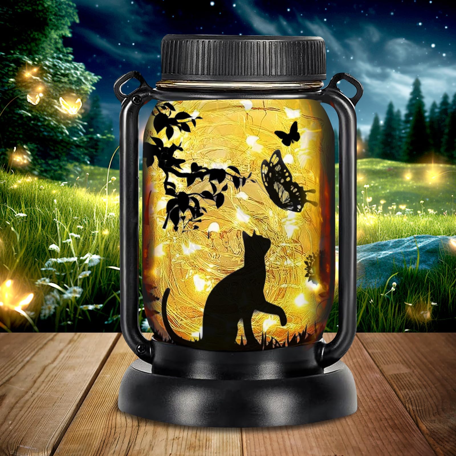 Amazon.com: Outdoor Solar Lanterns Mason Jar Solar Lights Fairy Lantern ...