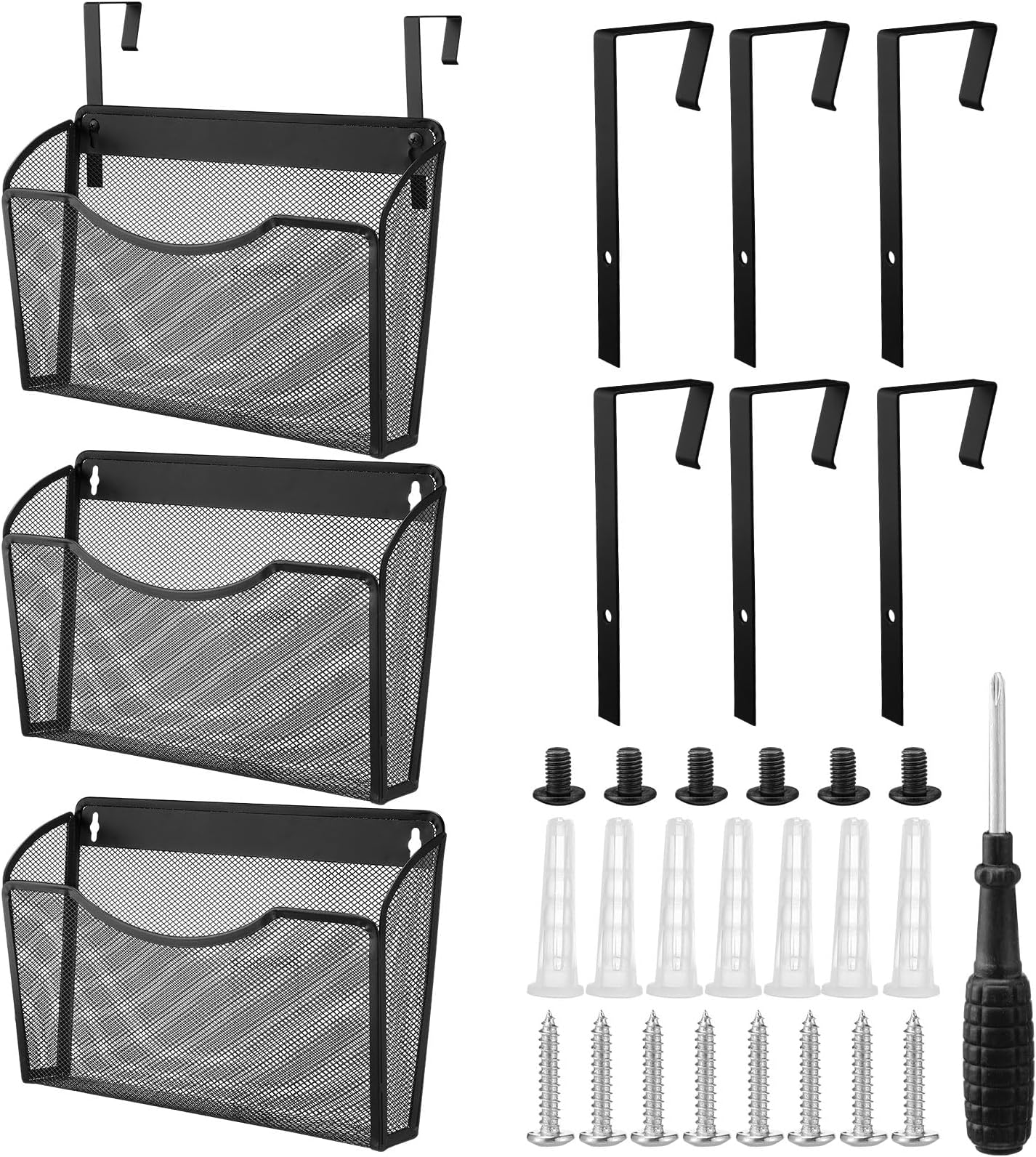 Amazon.com : 3 Pcs Mesh Letter Wall File Folder Cubicle File Holder ...