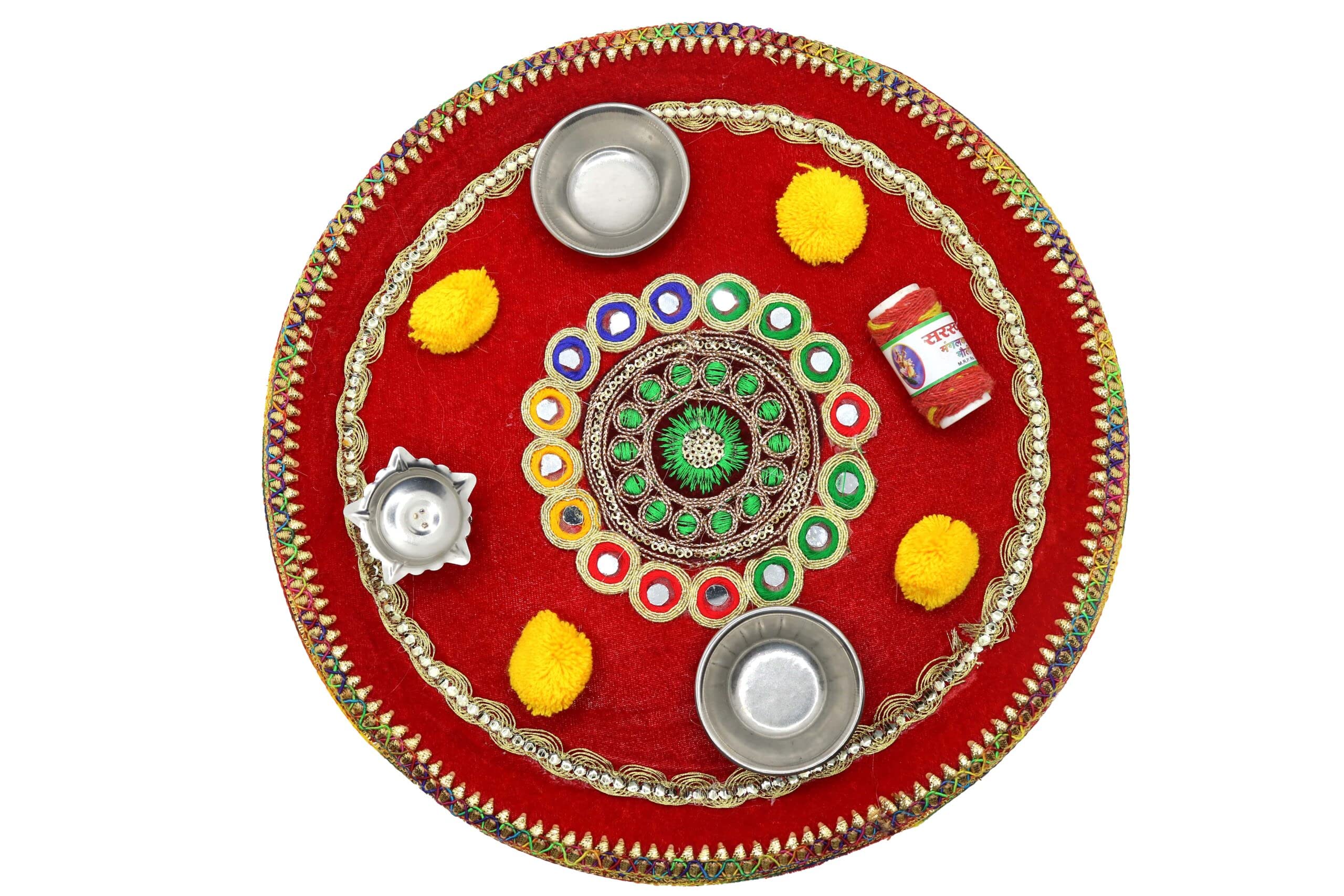 Buy Desi Souls Pooja Thali with Essentials Attached | Handcrafted ...
