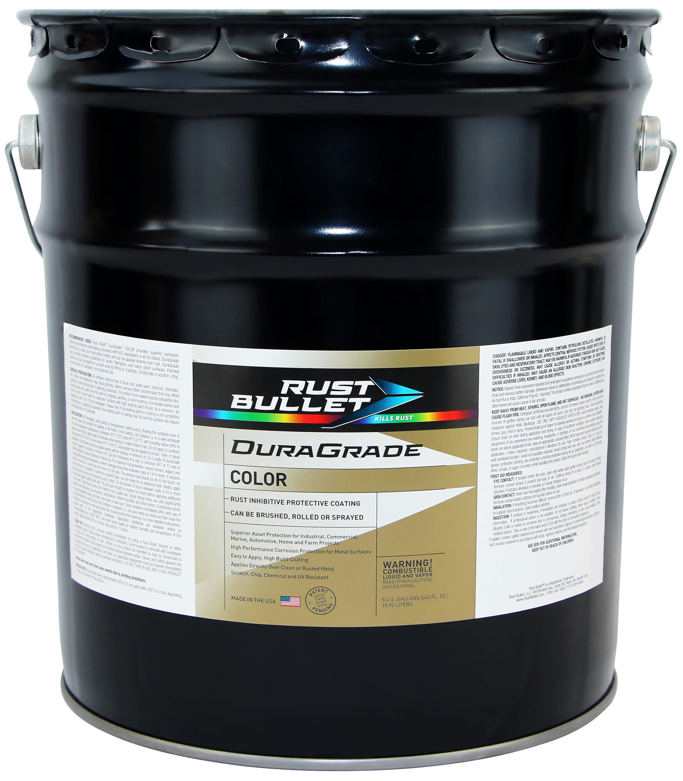 Amazon.com: RUST BULLET DuraGrade Color 5 Gallon Metal Protective ...