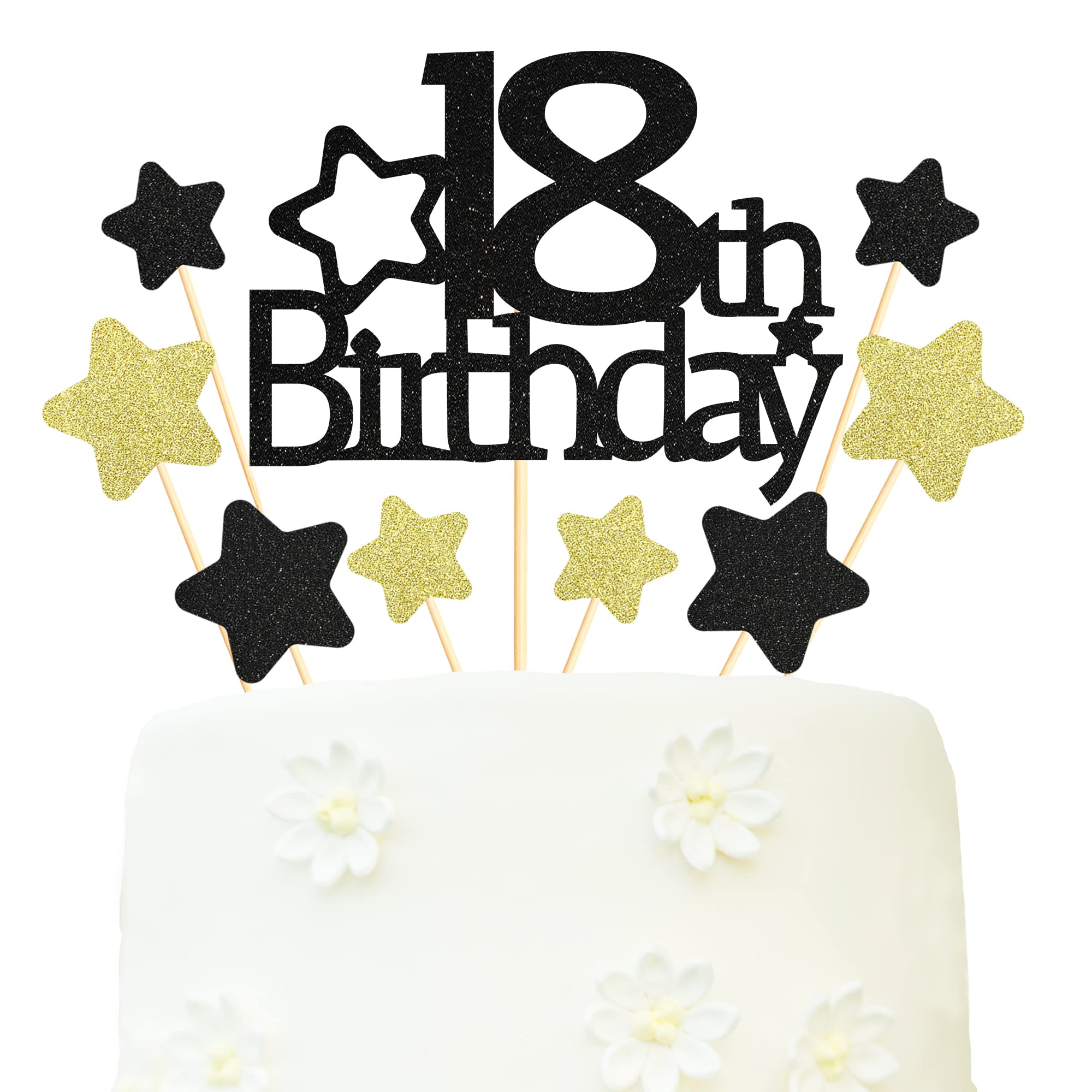 Amazon.com: Sotpot Glitter 18th Birthday Cake Decorations 18th Cake ...