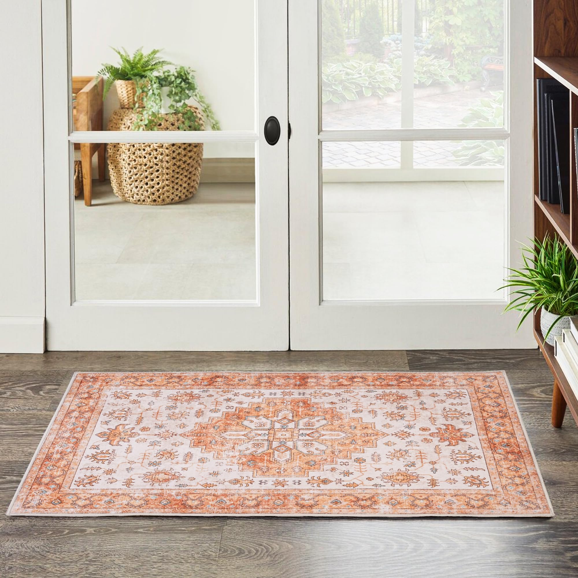 Amazon.com: Vipfree Small Area Rugs 2x3, Throw Rug with Rubber Backing ...